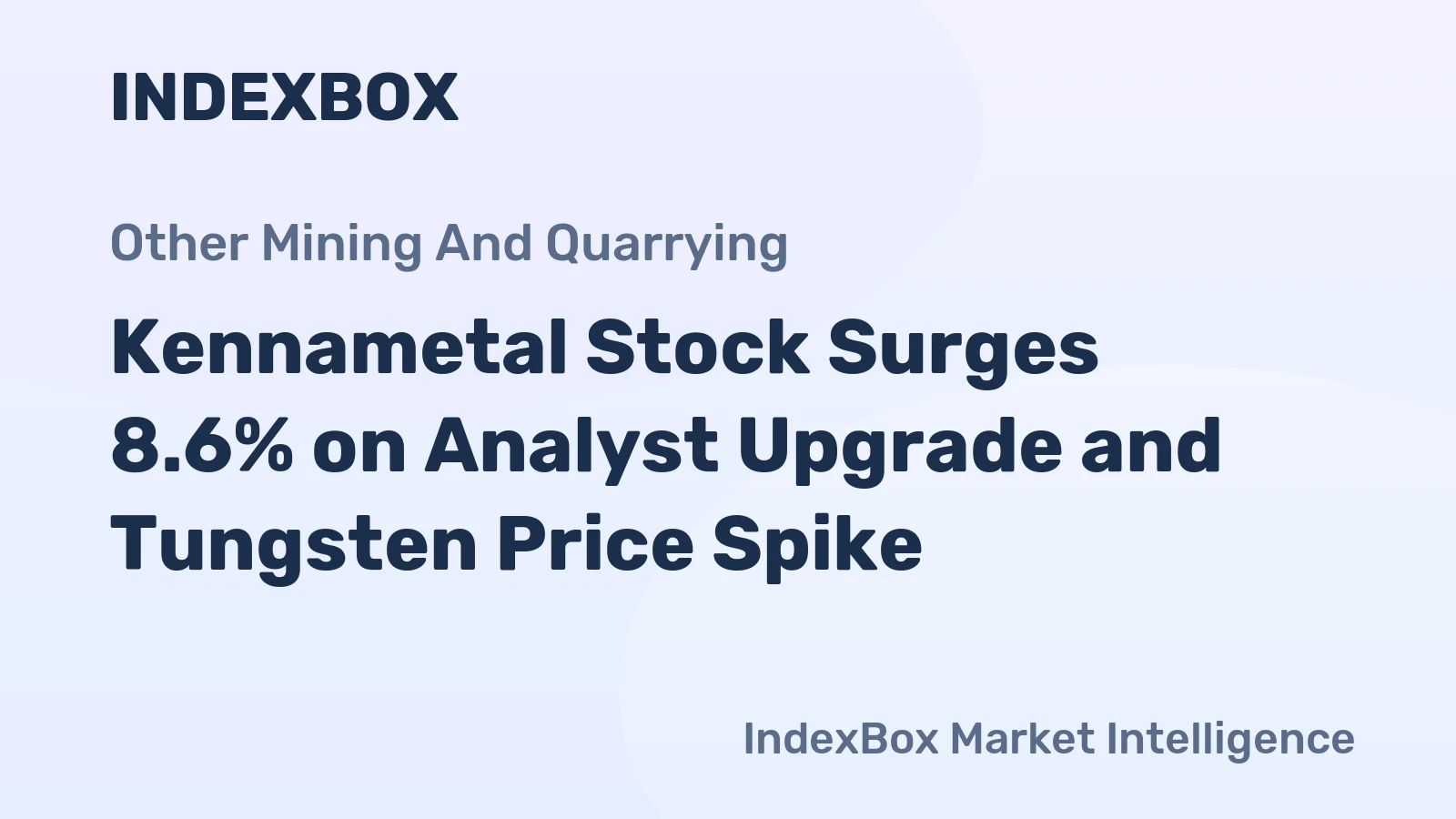 Kennametal Stock Surges 8.6% on Analyst Upgrade and Tungsten Price Spike