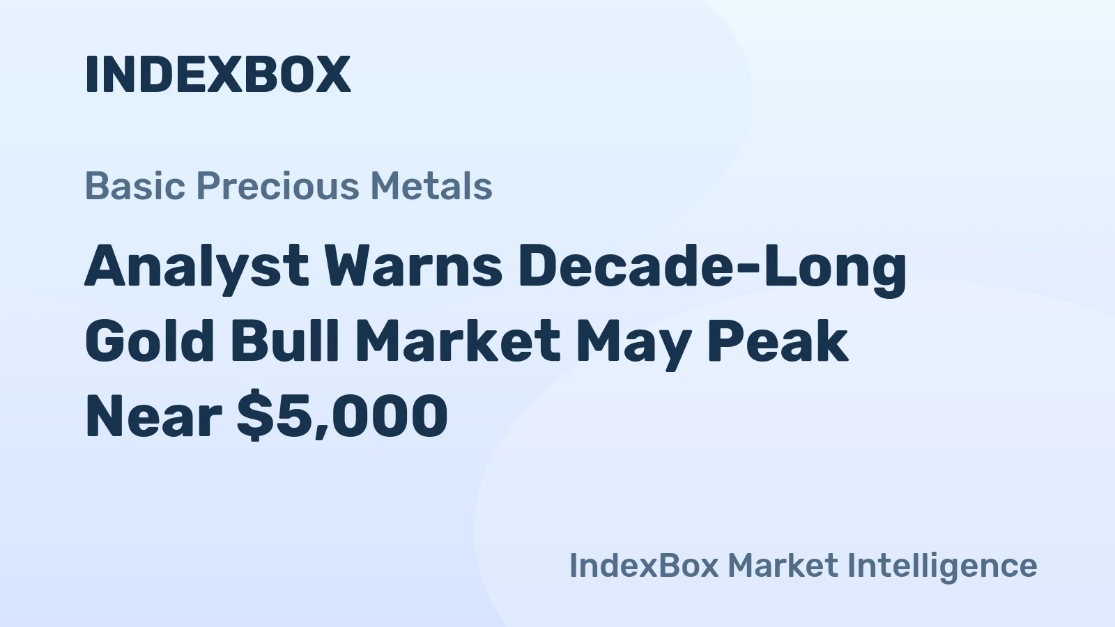 Analyst Warns Decade-Long Gold Bull Market May Peak Near $5,000