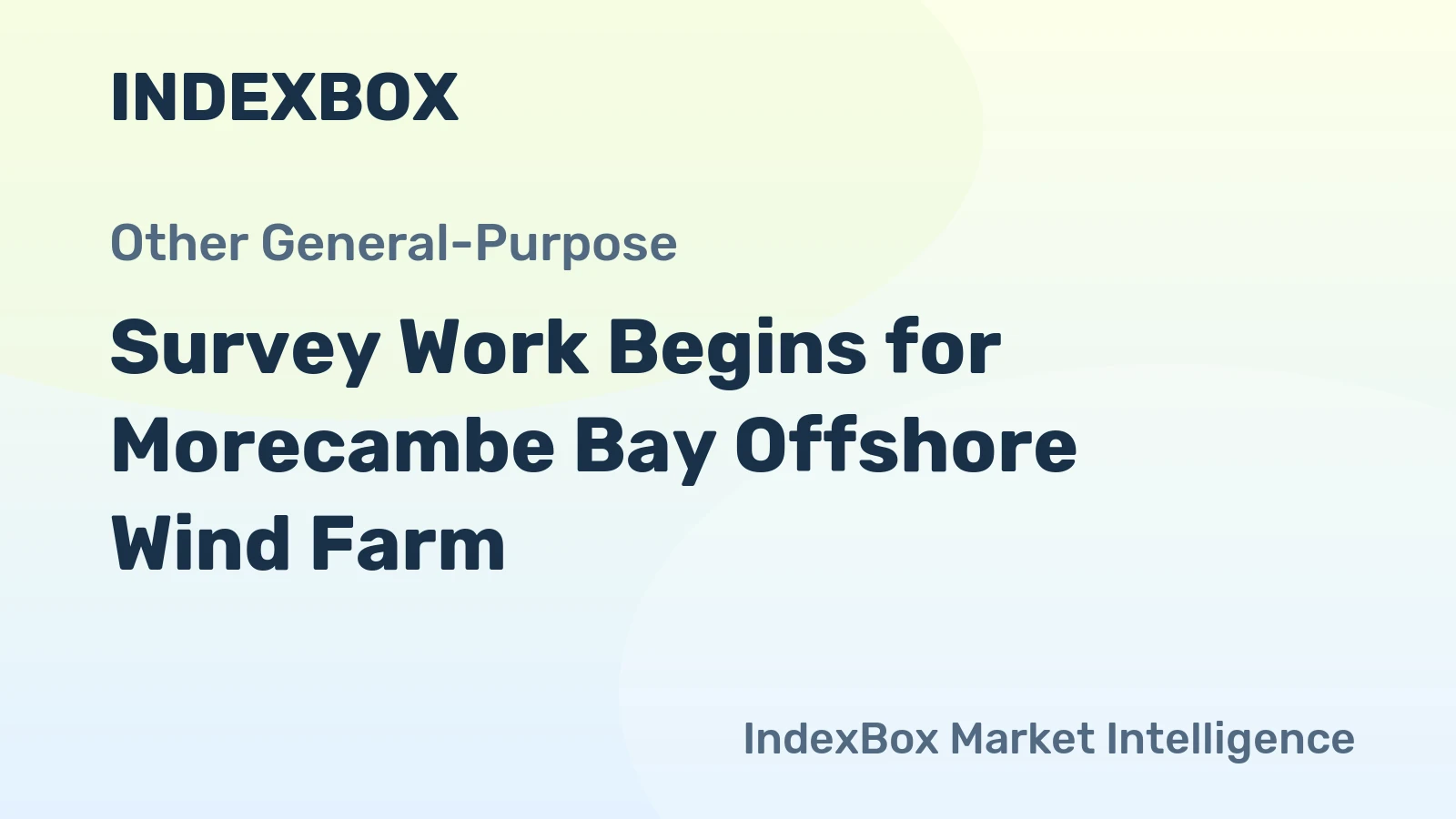 Survey Work Begins for Morecambe Bay Offshore Wind Farm