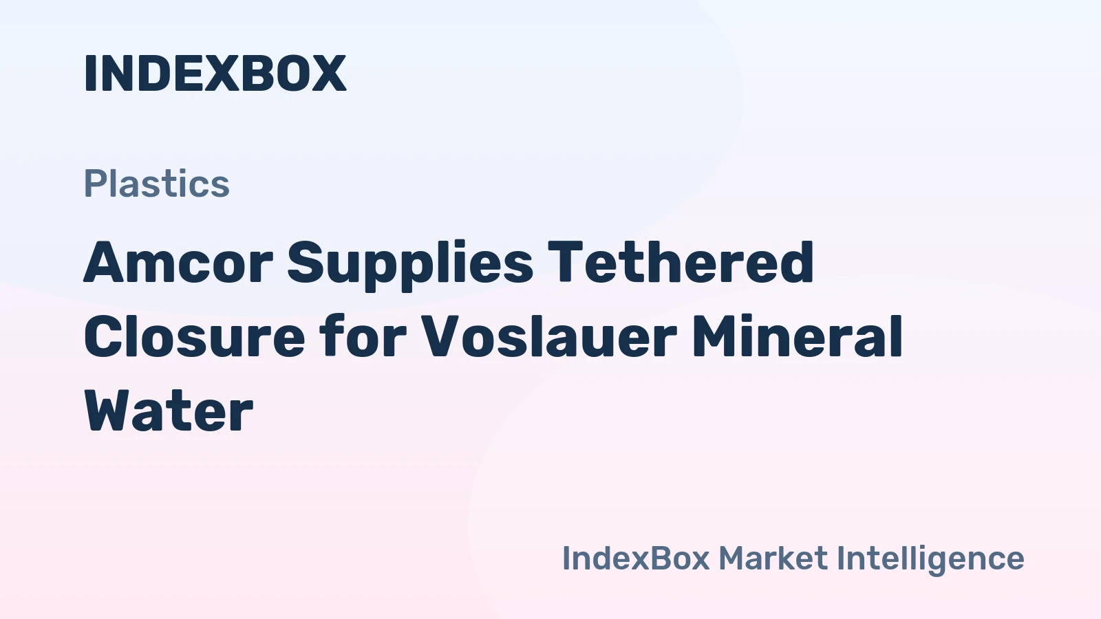 Amcor Supplies Tethered Closure for Voslauer Mineral Water