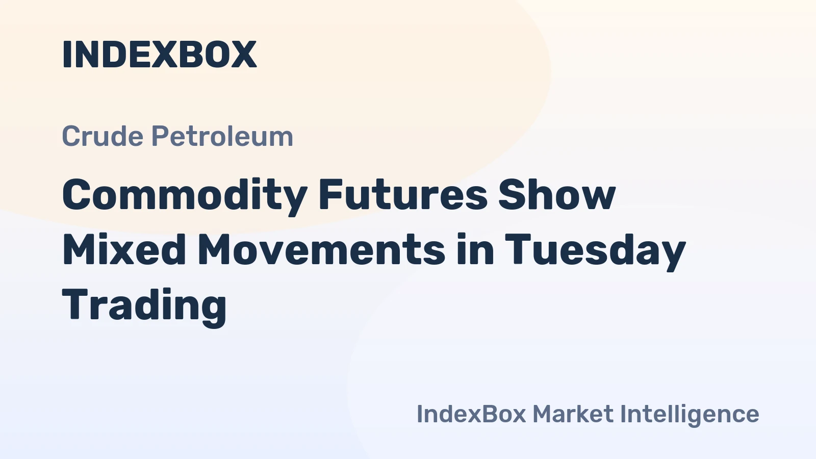Commodity Futures Show Mixed Movements in Tuesday Trading