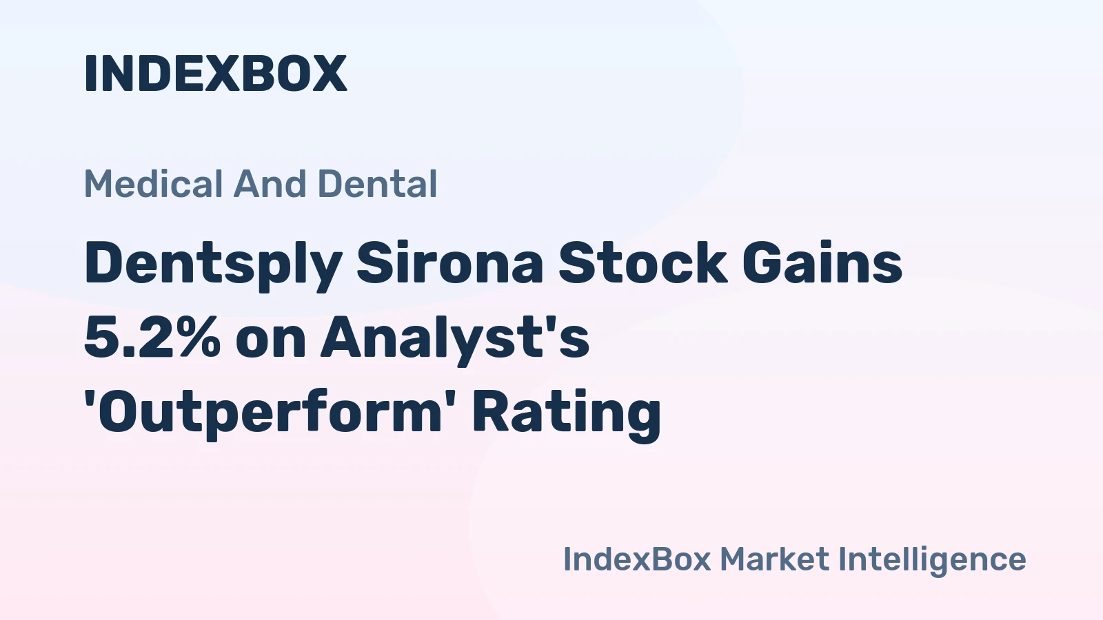 Dentsply Sirona Stock Gains 5.2% on Analyst's 'Outperform' Rating