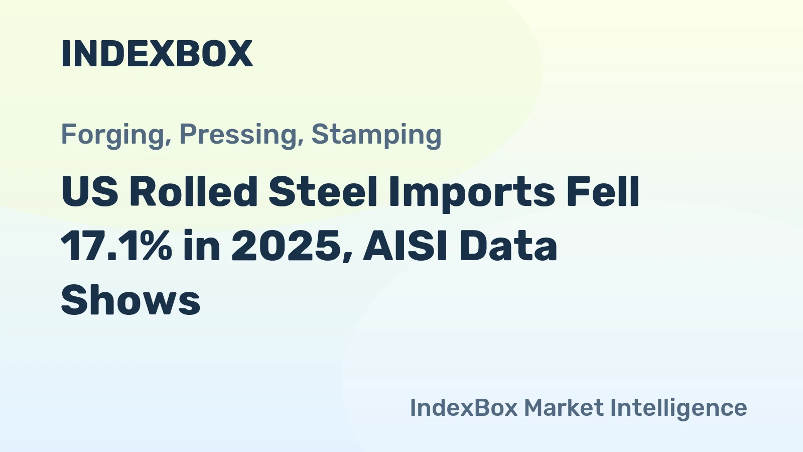 US Rolled Steel Imports Fell 17.1% in 2025, AISI Data Shows