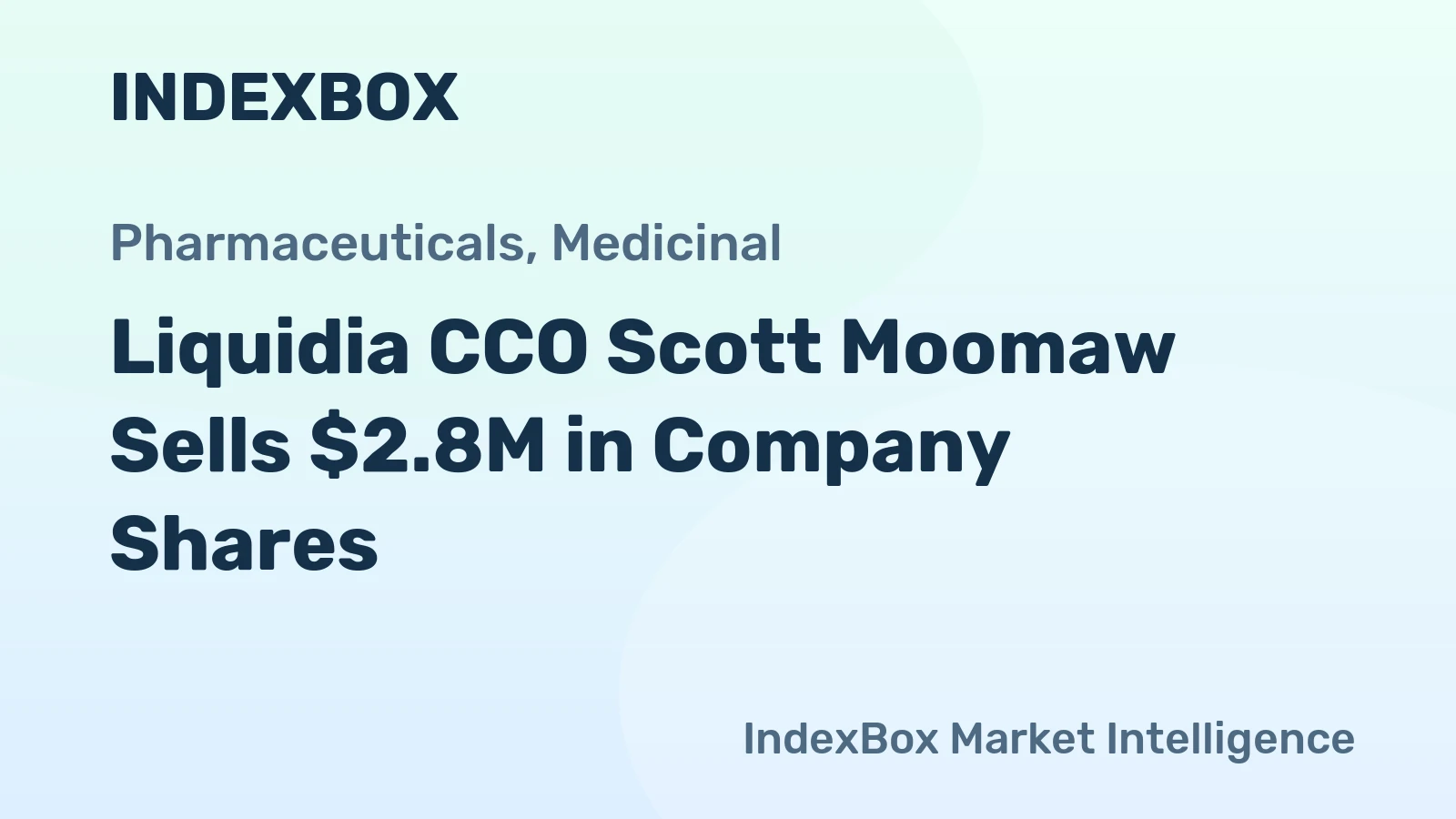 Liquidia CCO Scott Moomaw Sells $2.8M in Company Shares