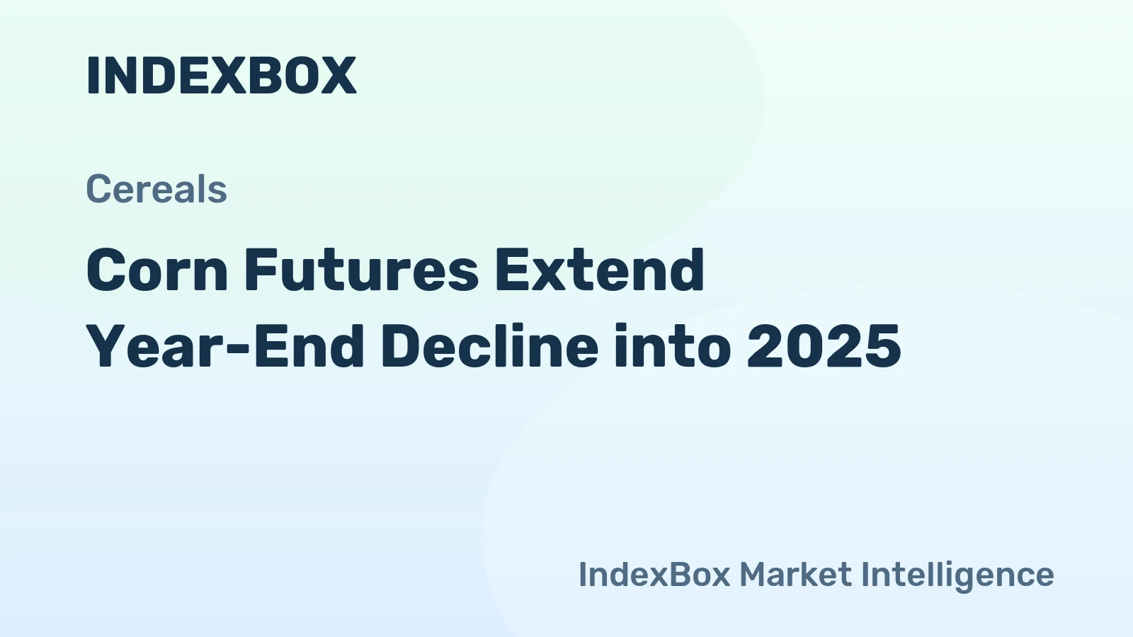 Corn Futures Extend Year-End Decline into 2025