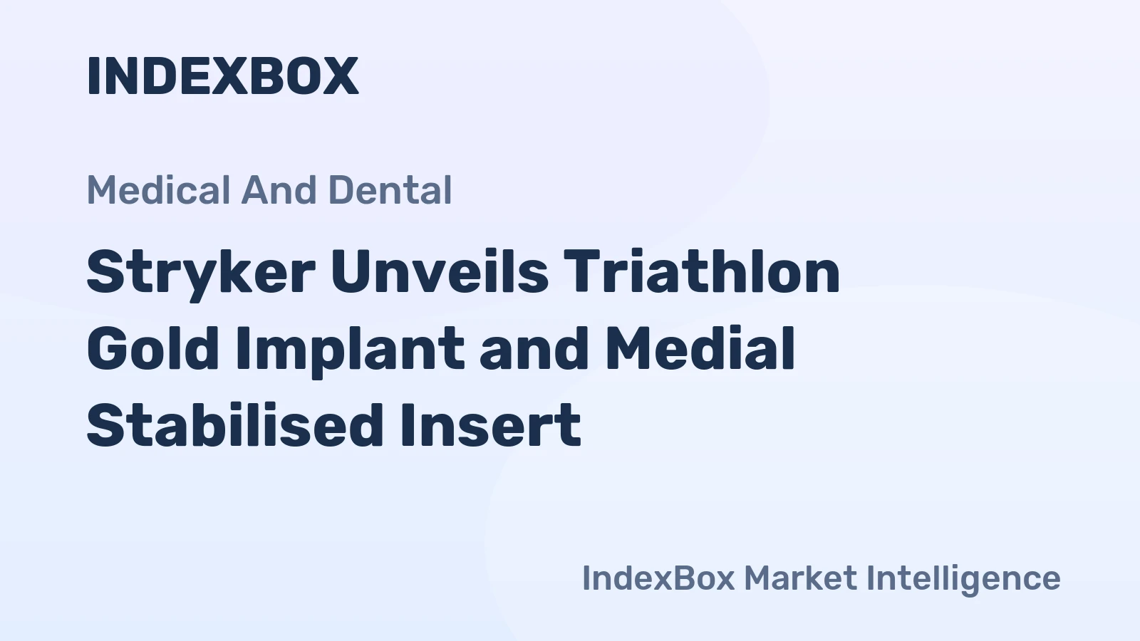 Stryker Unveils Triathlon Gold Implant and Medial Stabilised Insert