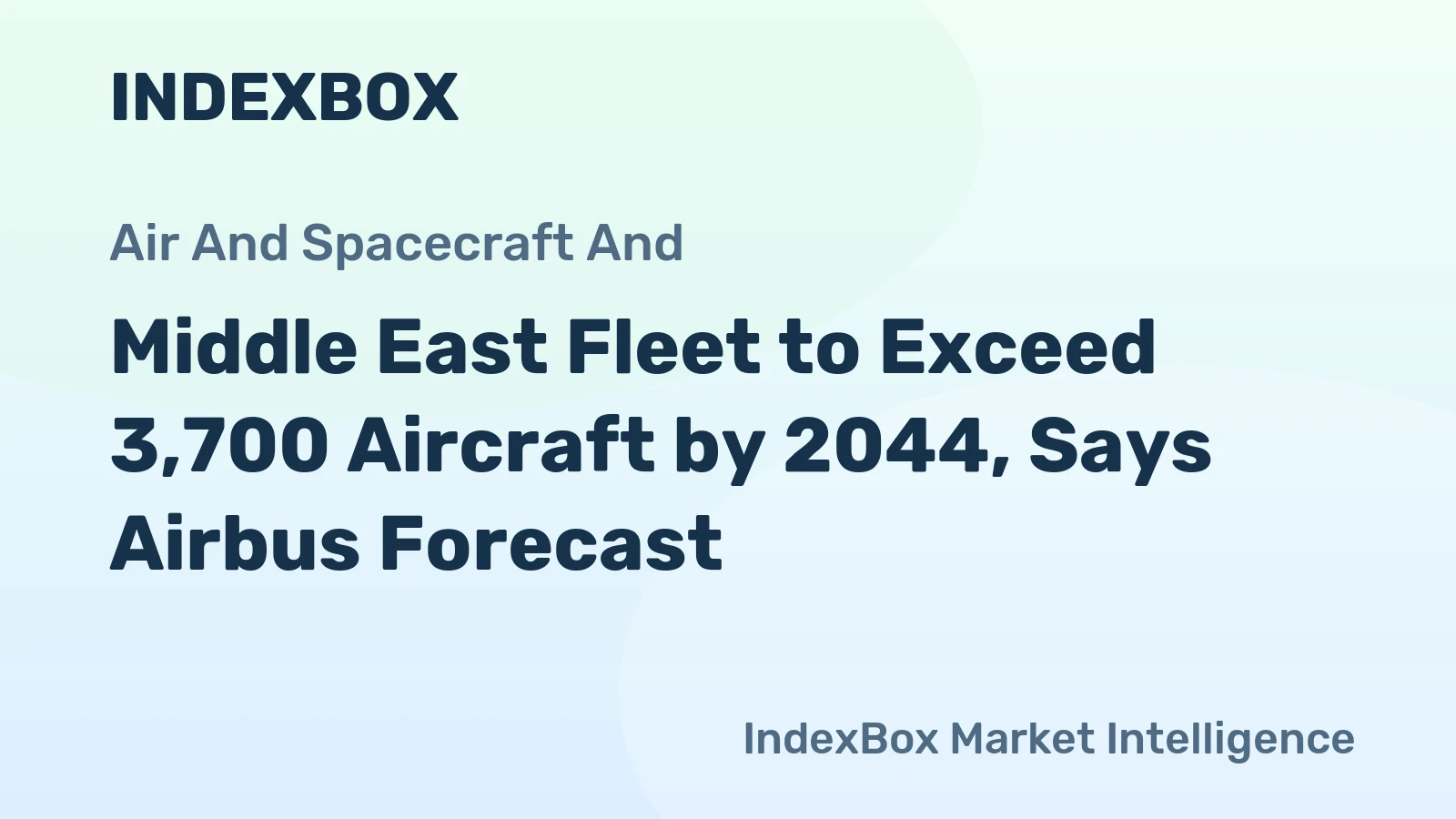 Middle East Fleet to Exceed 3,700 Aircraft by 2044, Says Airbus Forecast