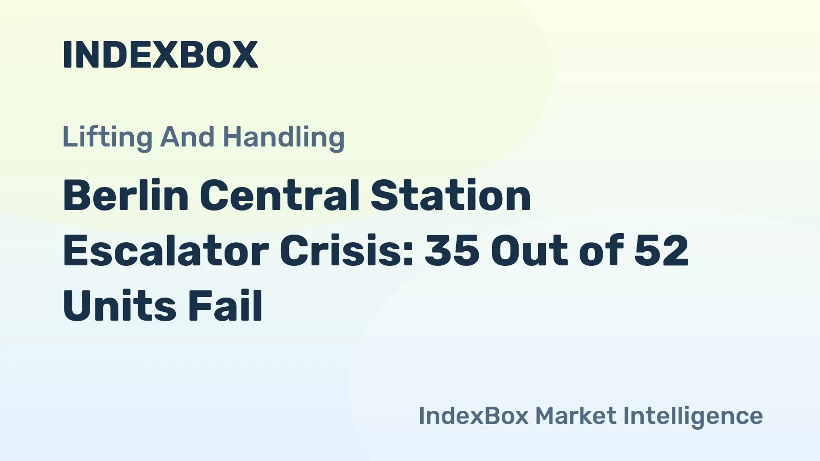 Berlin Central Station Escalator Crisis: 35 Out of 52 Units Fail