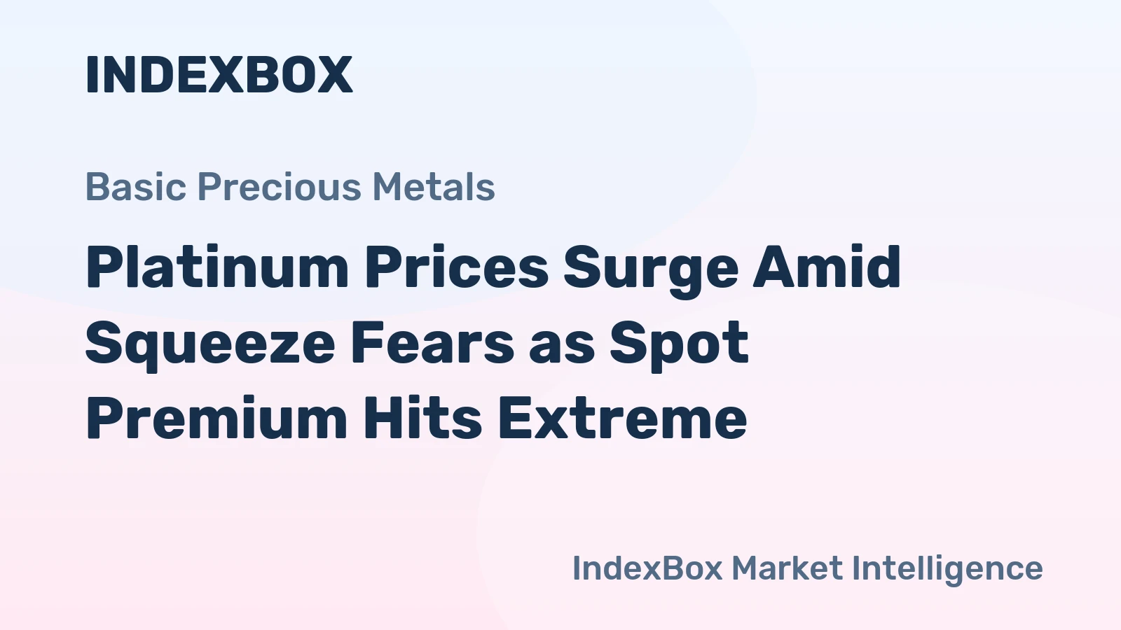 Platinum Prices Surge Amid Squeeze Fears as Spot Premium Hits Extreme