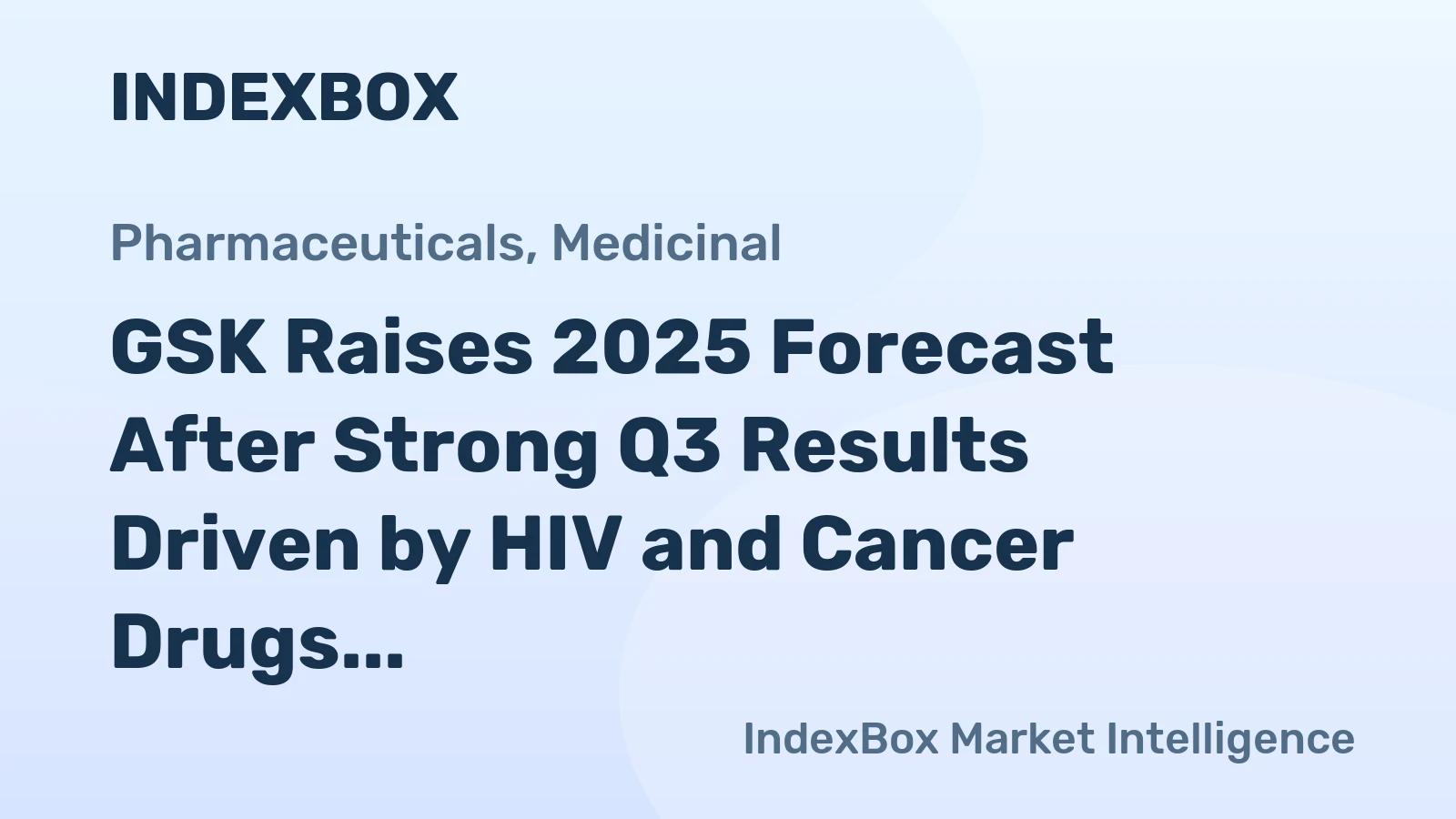 GSK Raises 2025 Forecast After Strong Q3 Results Driven by HIV and Cancer Drugs