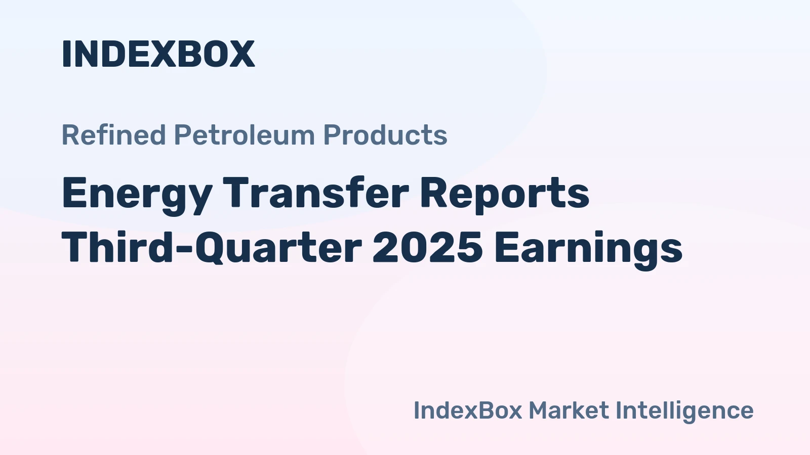 Energy Transfer Reports Third-Quarter 2025 Earnings