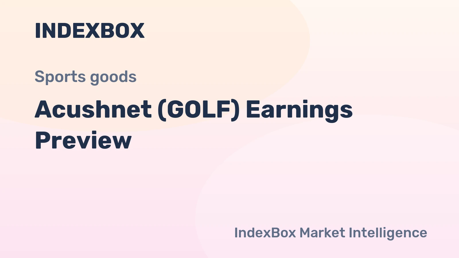 Acushnet (GOLF) Earnings Preview