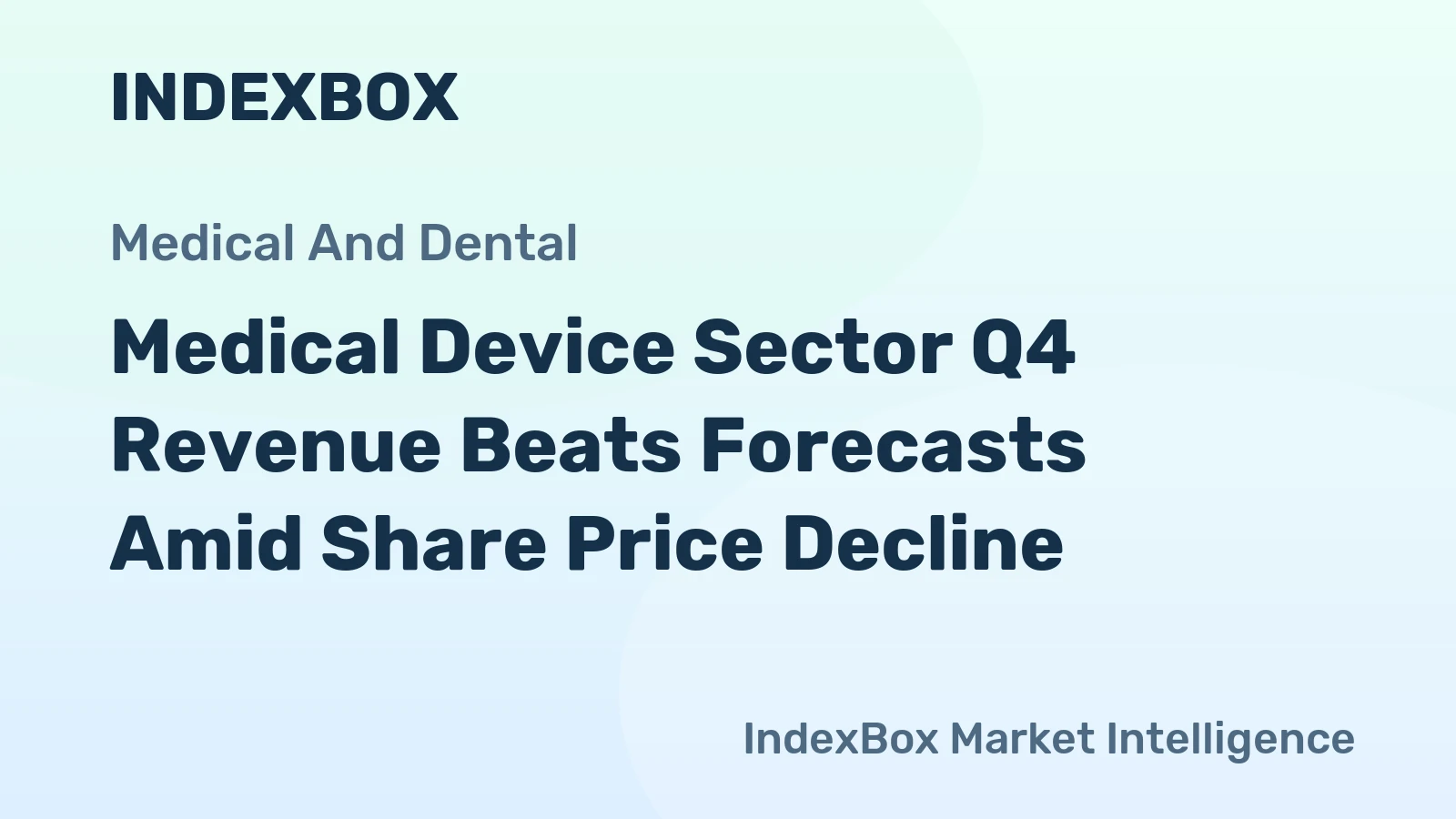 Medical Device Sector Q4 Revenue Beats Forecasts Amid Share Price Decline