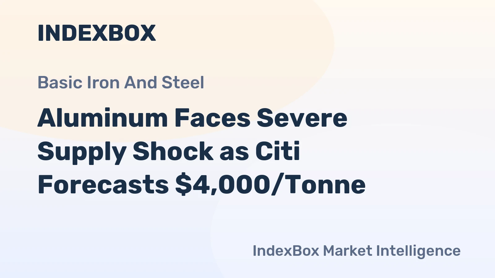 Aluminum Faces Severe Supply Shock as Citi Forecasts $4,000/Tonne