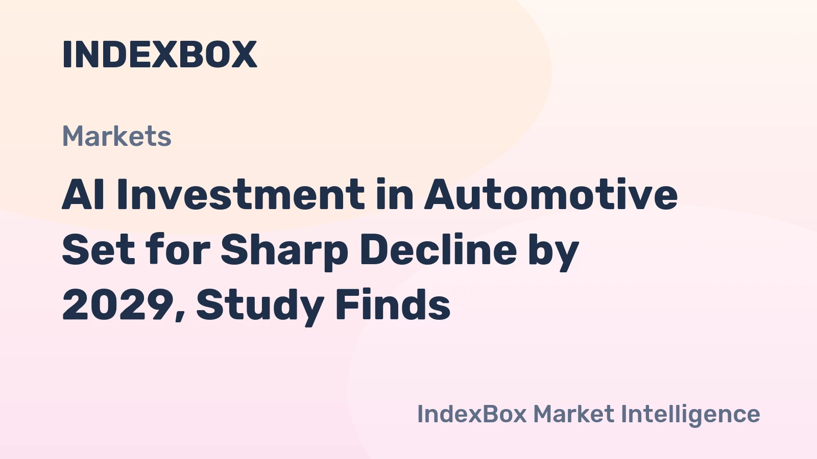 AI Investment in Automotive Set for Sharp Decline by 2029, Study Finds