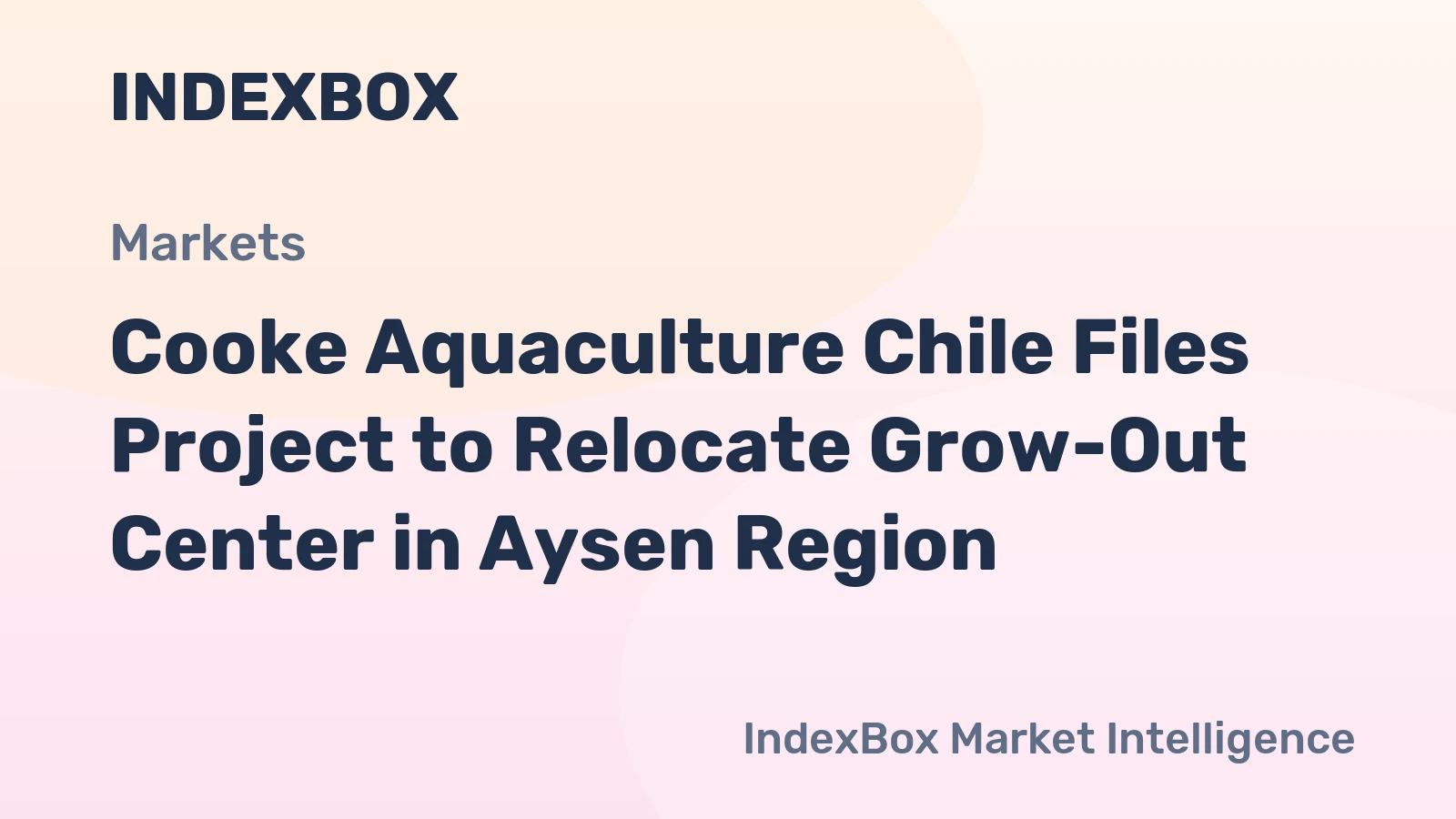 Cooke Aquaculture Chile Files Project to Relocate Grow-Out Center in Aysen Region