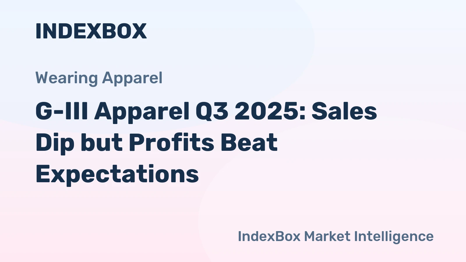 G-III Apparel Q3 2025: Sales Dip but Profits Beat Expectations