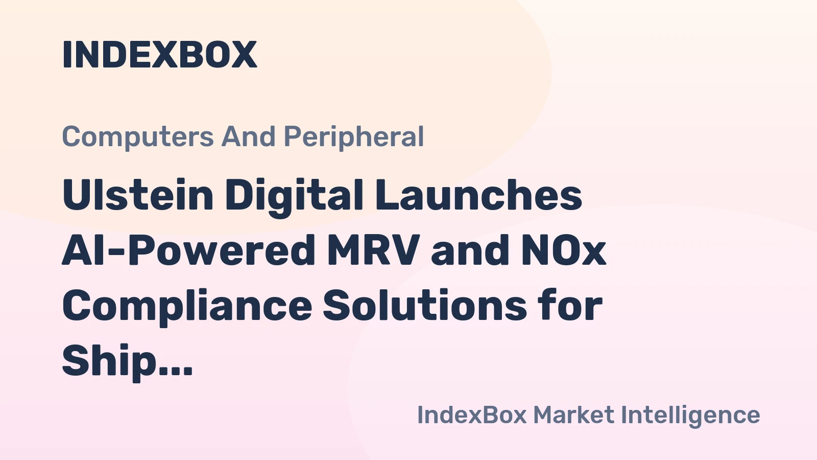 Ulstein Digital Launches AI-Powered MRV and NOx Compliance Solutions for Ship Operators