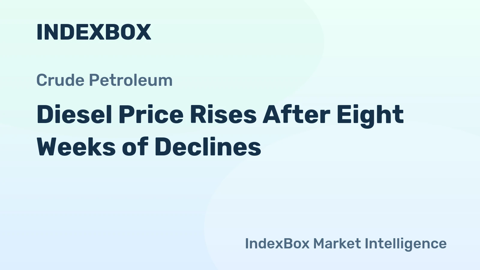 Diesel Price Rises After Eight Weeks of Declines
