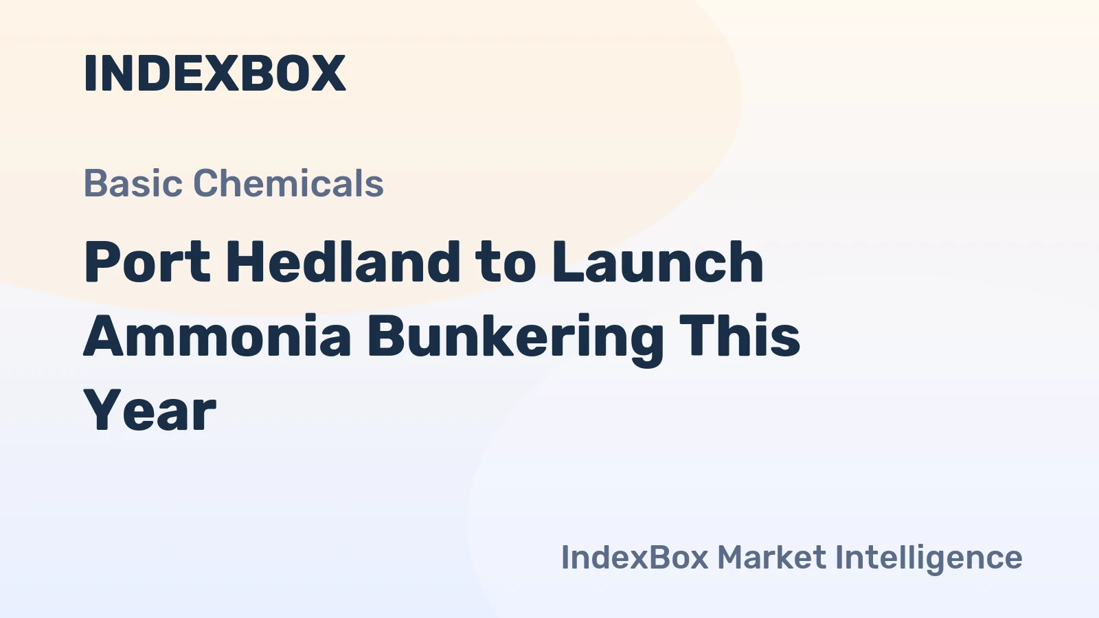 Port Hedland to Launch Ammonia Bunkering This Year