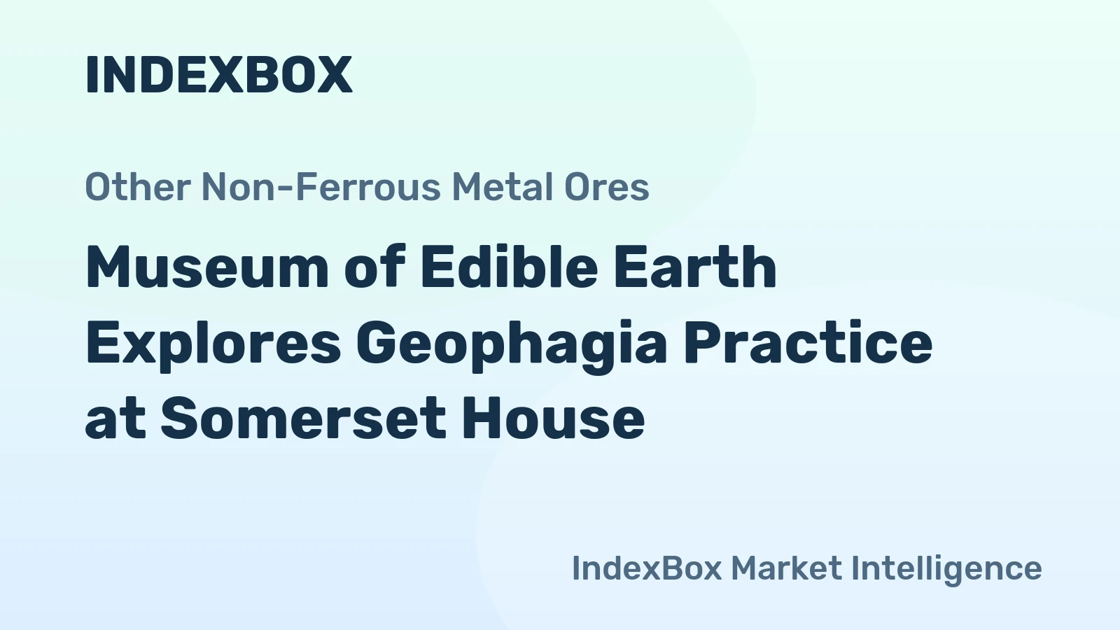 Museum of Edible Earth Explores Geophagia Practice at Somerset House