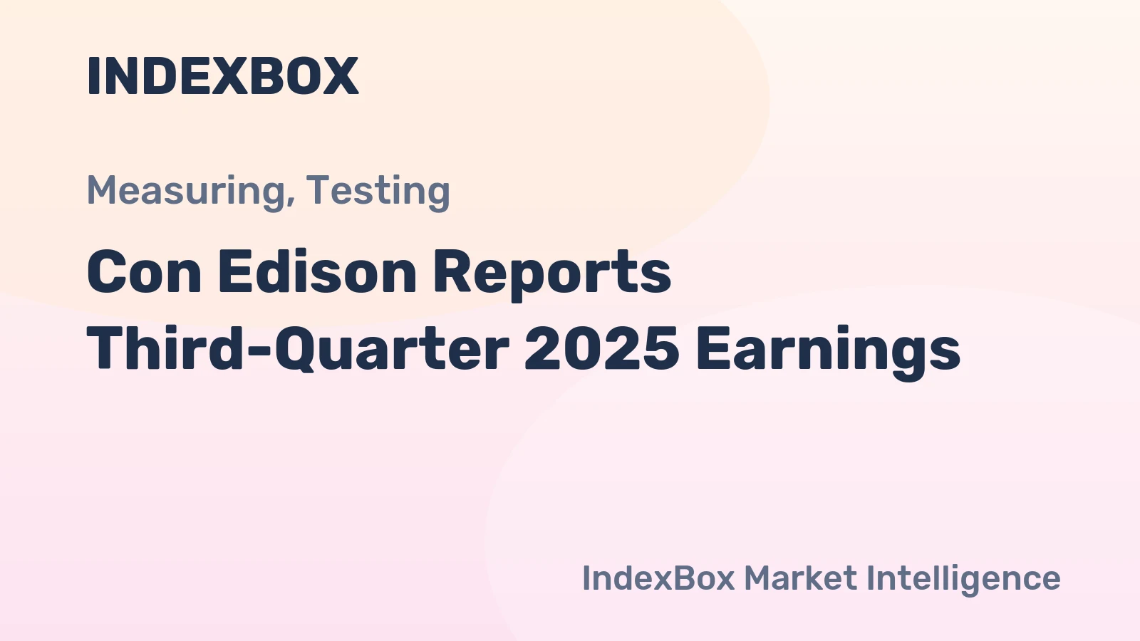Con Edison Reports Third-Quarter 2025 Earnings