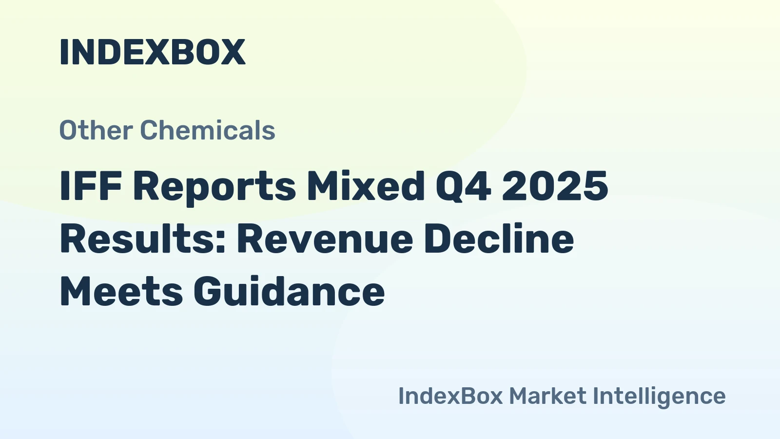 IFF Reports Mixed Q4 2025 Results: Revenue Decline Meets Guidance