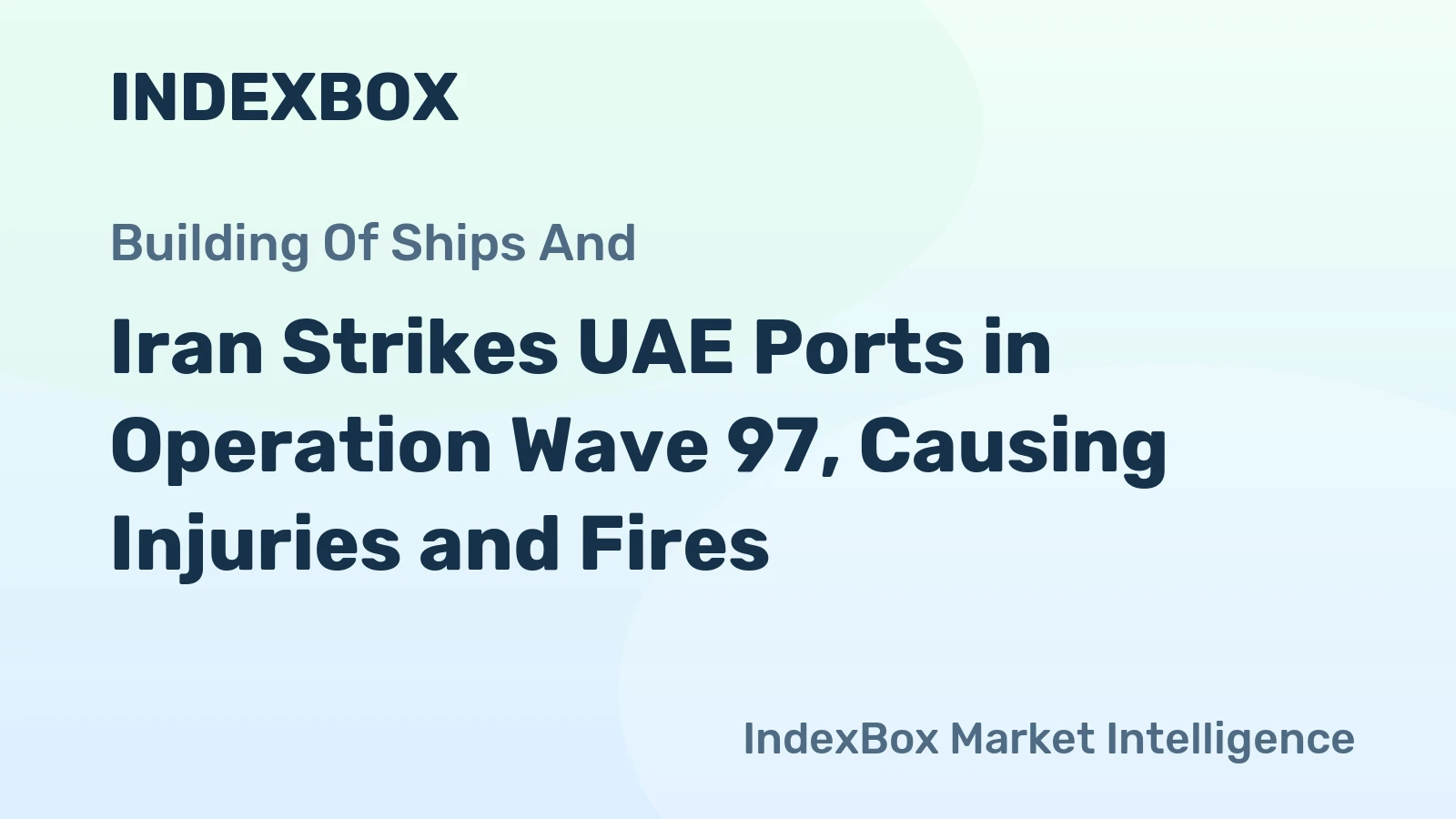 Iran Strikes UAE Ports in Operation Wave 97, Causing Injuries and Fires