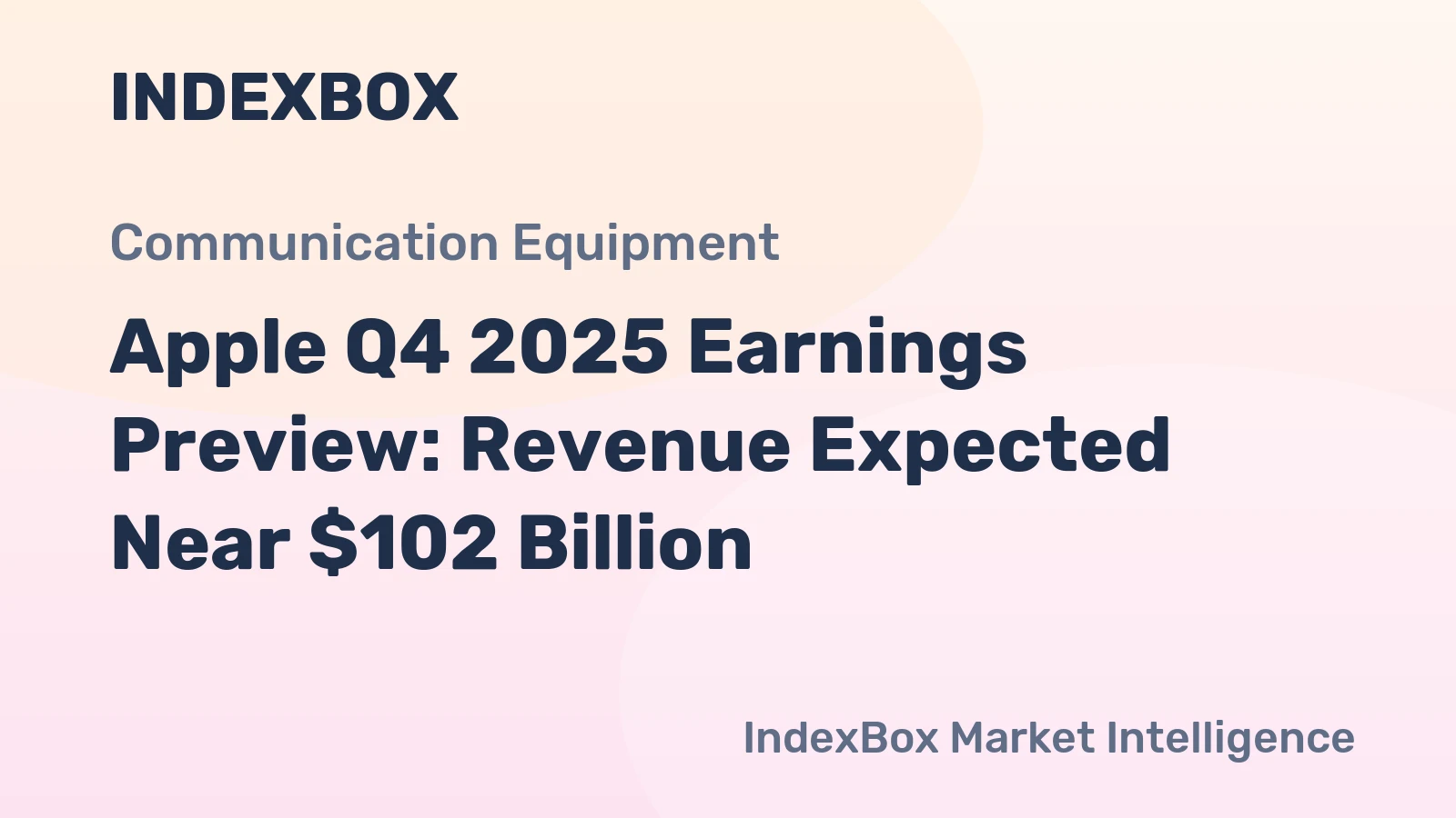 Apple Q4 2025 Earnings Preview: Revenue Expected Near $102 Billion