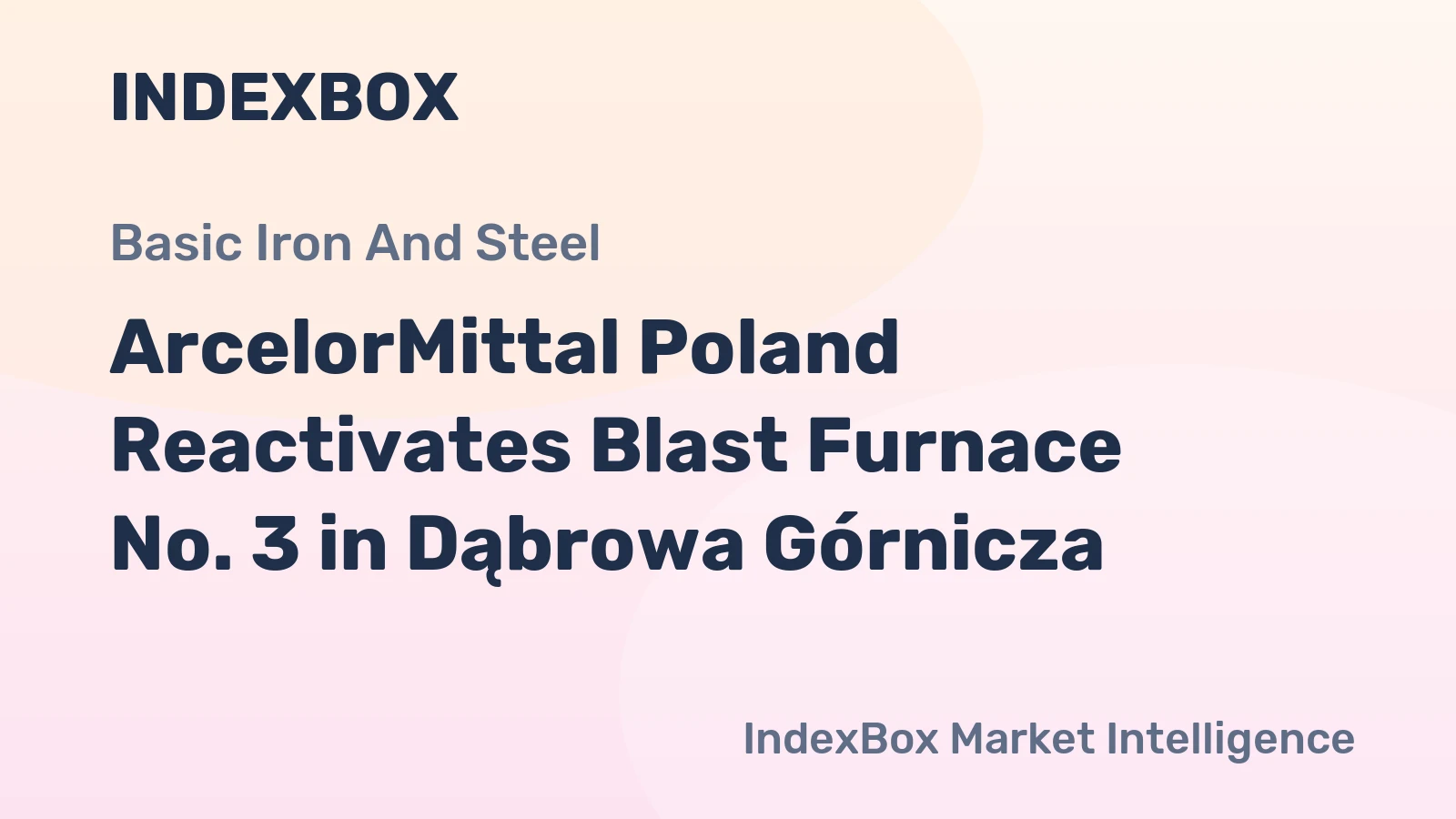ArcelorMittal Poland Reactivates Blast Furnace No. 3 in Dąbrowa Górnicza