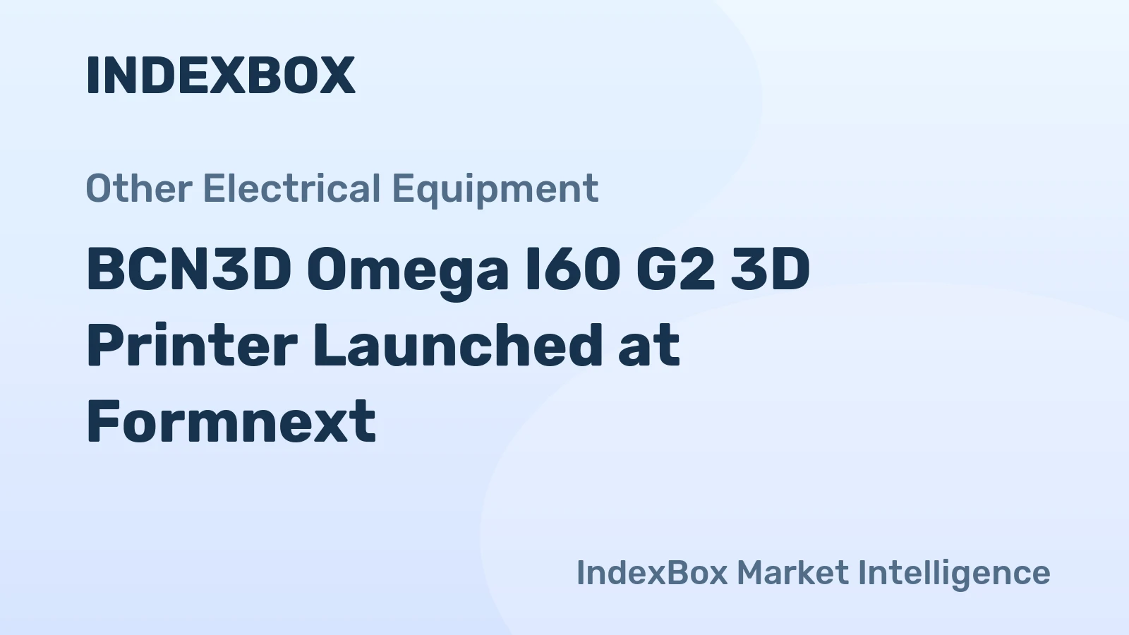 BCN3D Omega I60 G2 3D Printer Launched at Formnext