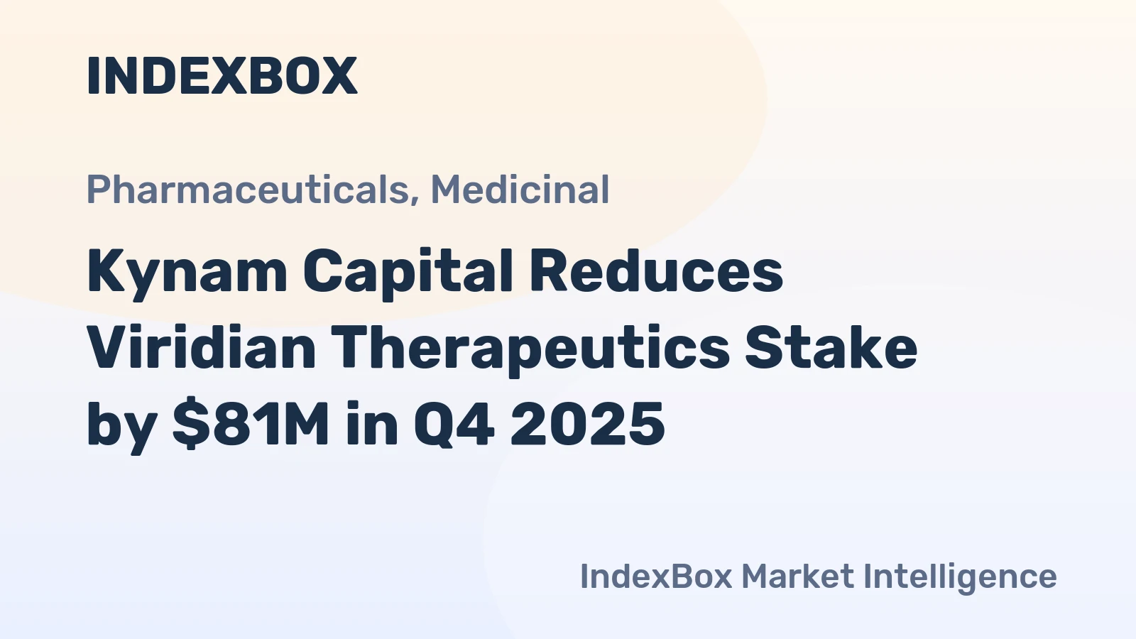 Kynam Capital Reduces Viridian Therapeutics Stake by $81M in Q4 2025