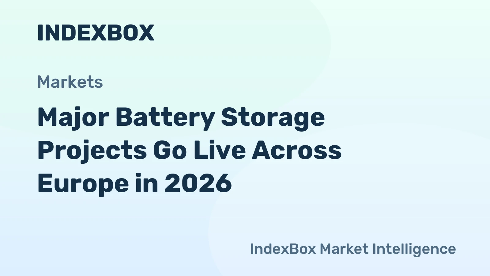 Major Battery Storage Projects Go Live Across Europe in 2026