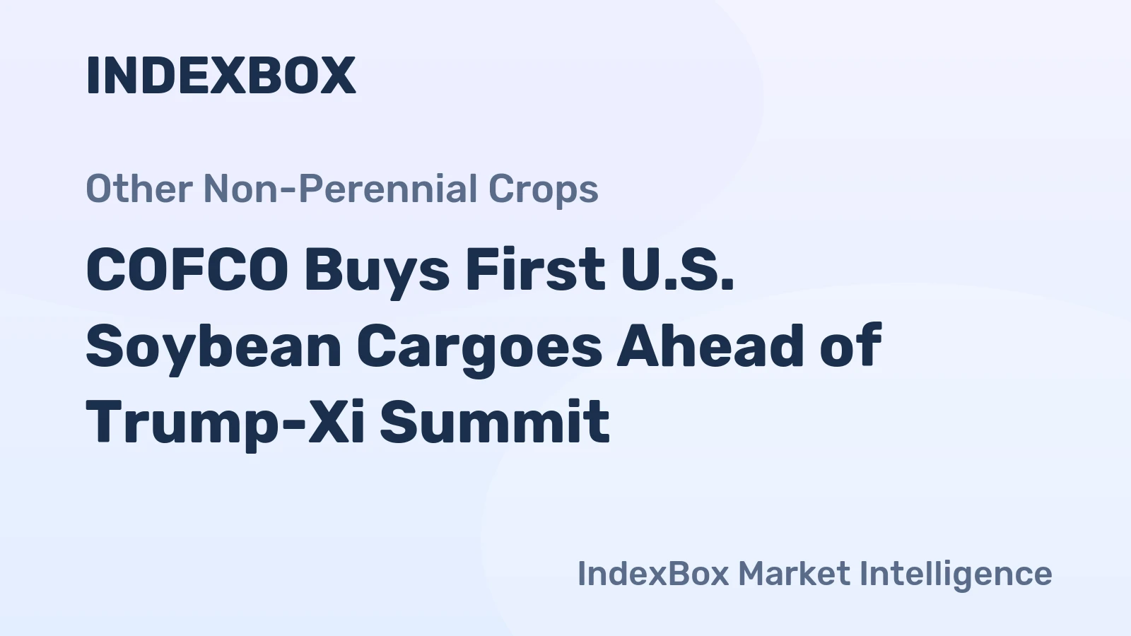 COFCO Buys First U.S. Soybean Cargoes Ahead of Trump-Xi Summit