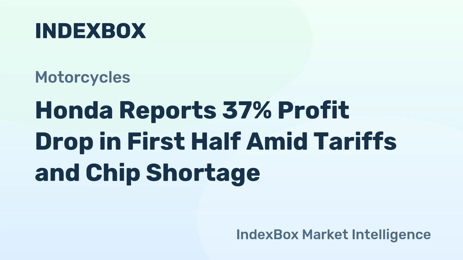 Honda Reports 37% Profit Drop in First Half Amid Tariffs and Chip Shortage