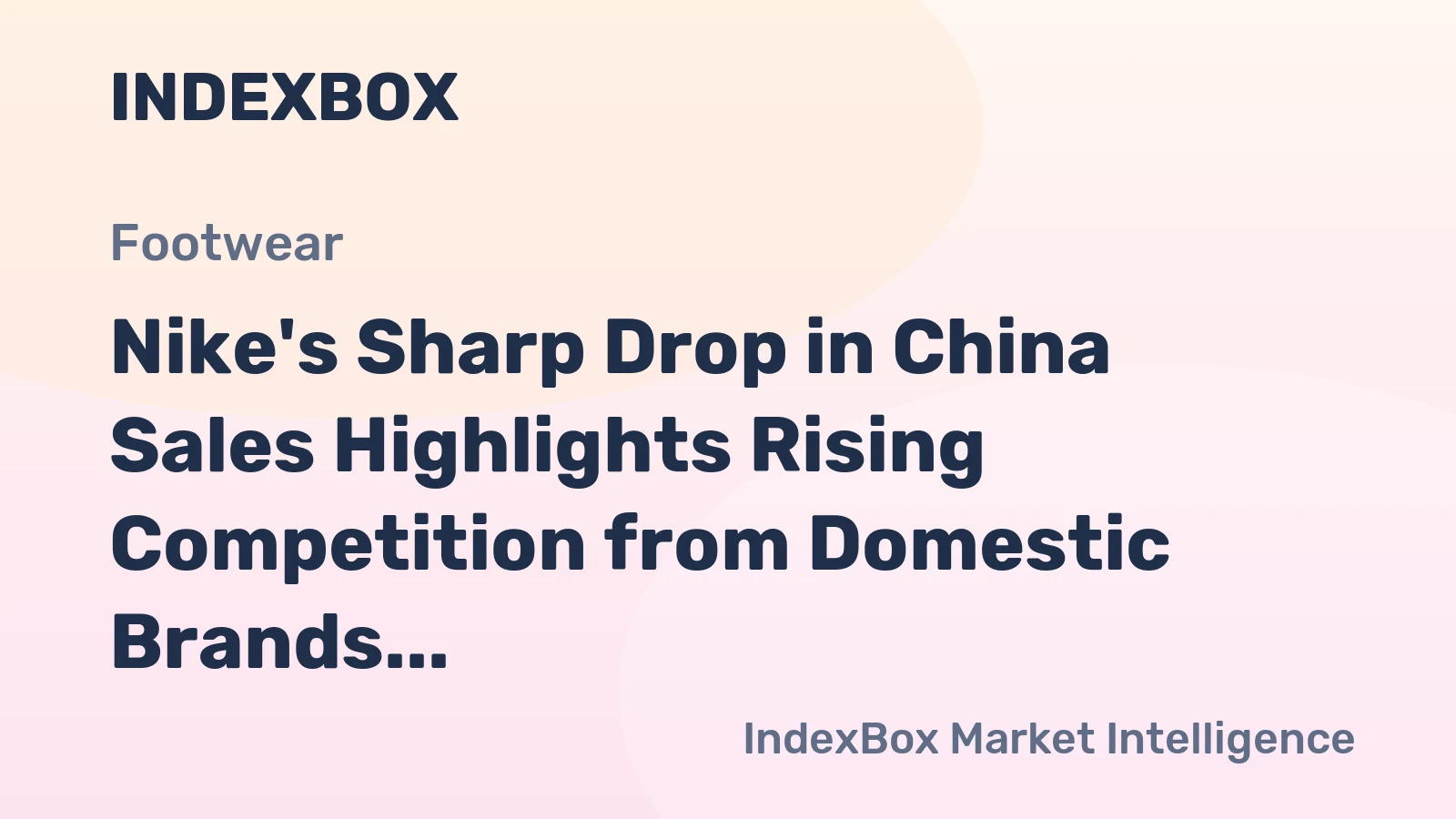Nike's Sharp Drop in China Sales Highlights Rising Competition from Domestic Brands