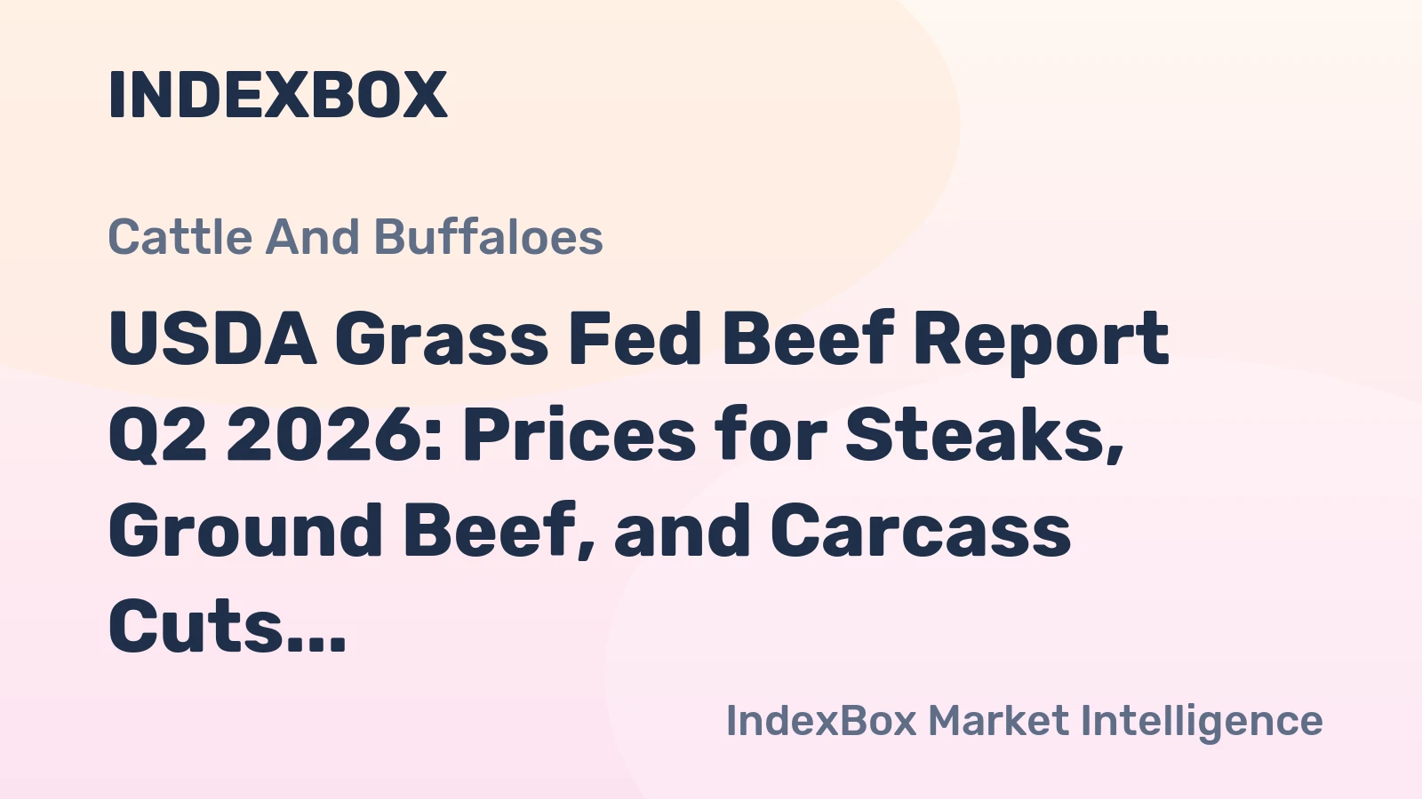 USDA Grass Fed Beef Report Q2 2026: Prices for Steaks, Ground Beef, and Carcass Cuts