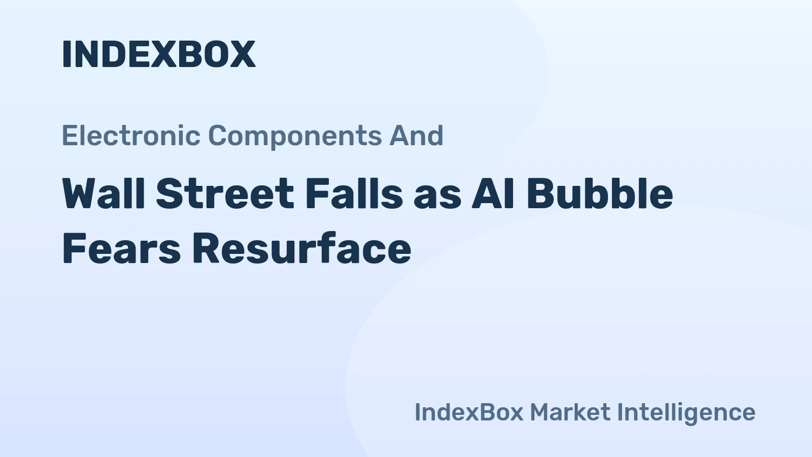 Wall Street Falls as AI Bubble Fears Resurface
