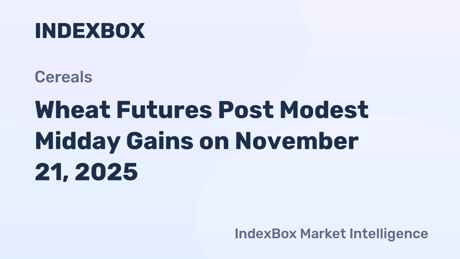 Wheat Futures Post Modest Midday Gains on November 21, 2025