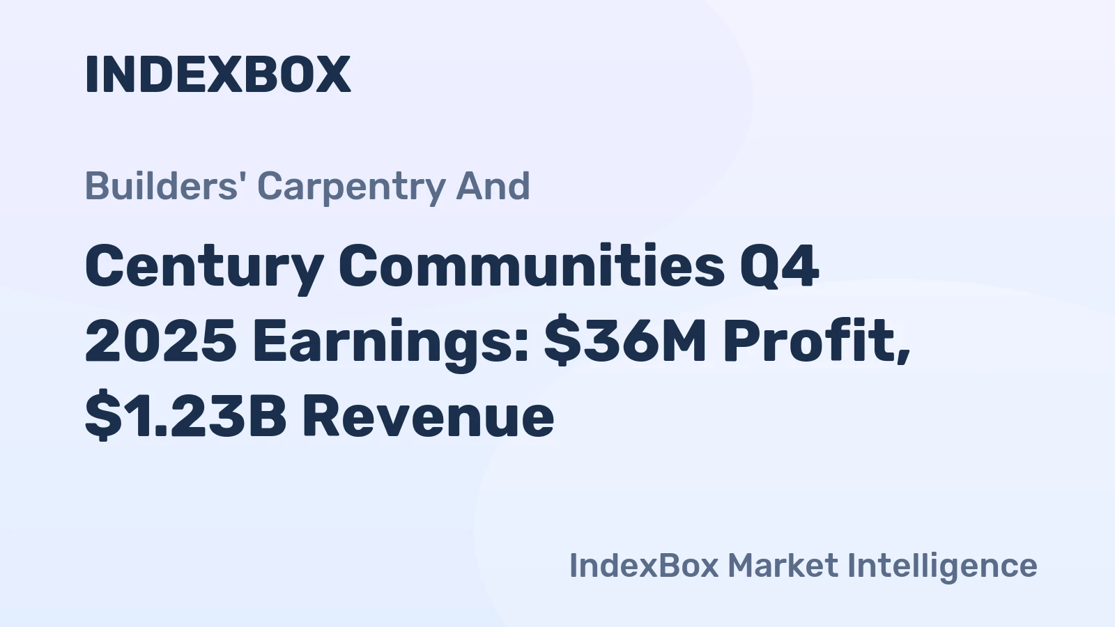 Century Communities Q4 2025 Earnings: $36M Profit, $1.23B Revenue