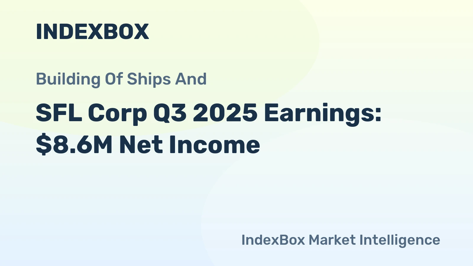 SFL Corp Q3 2025 Earnings: $8.6M Net Income