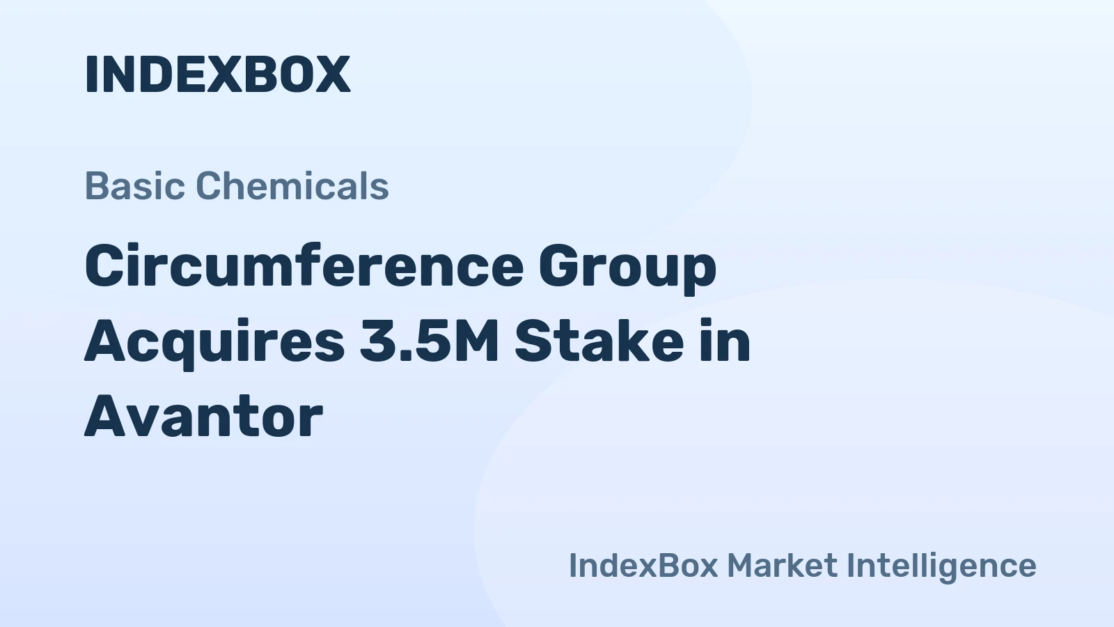 Circumference Group Acquires 3.5M Stake in Avantor