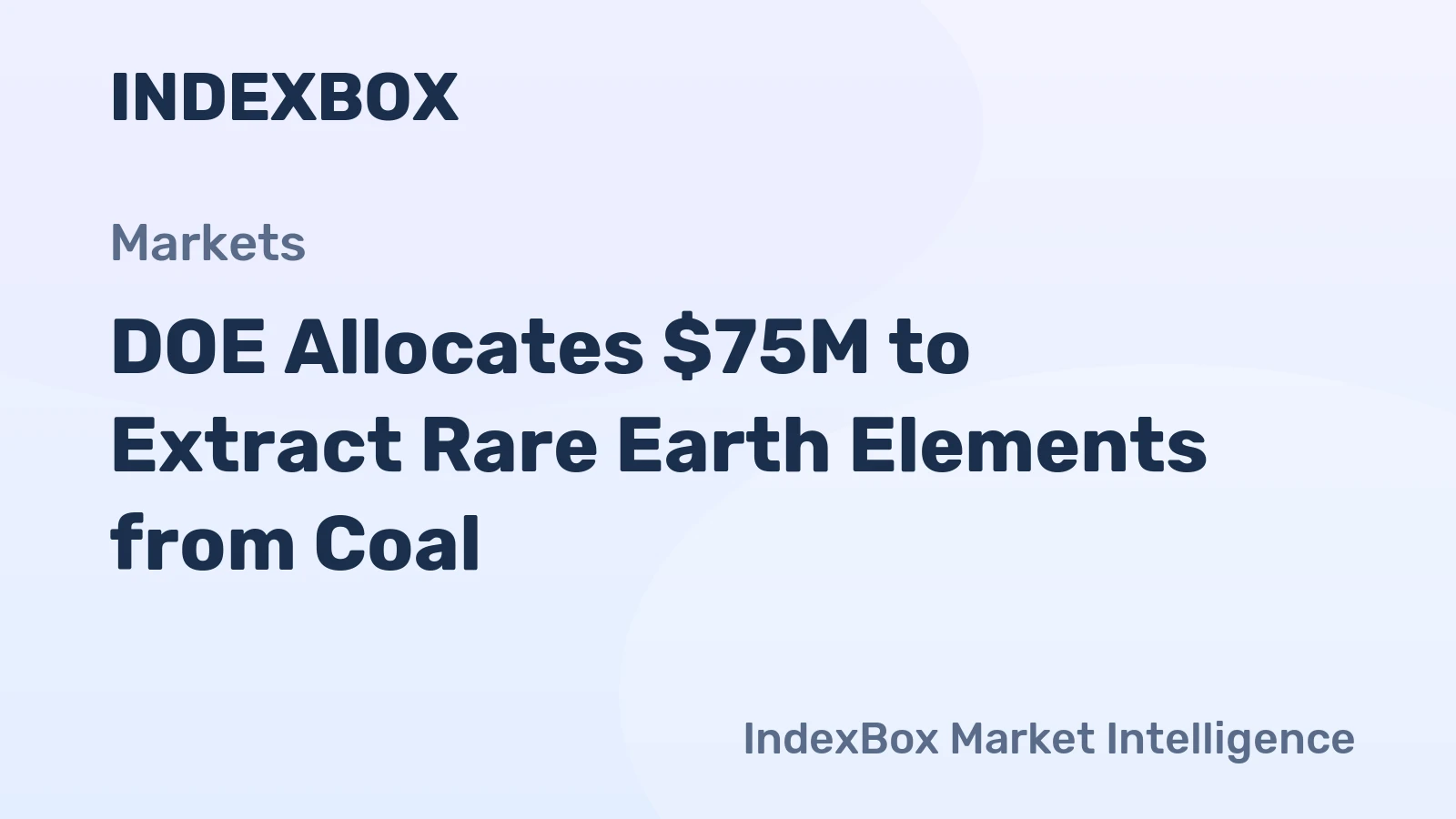 DOE Allocates $75M to Extract Rare Earth Elements from Coal