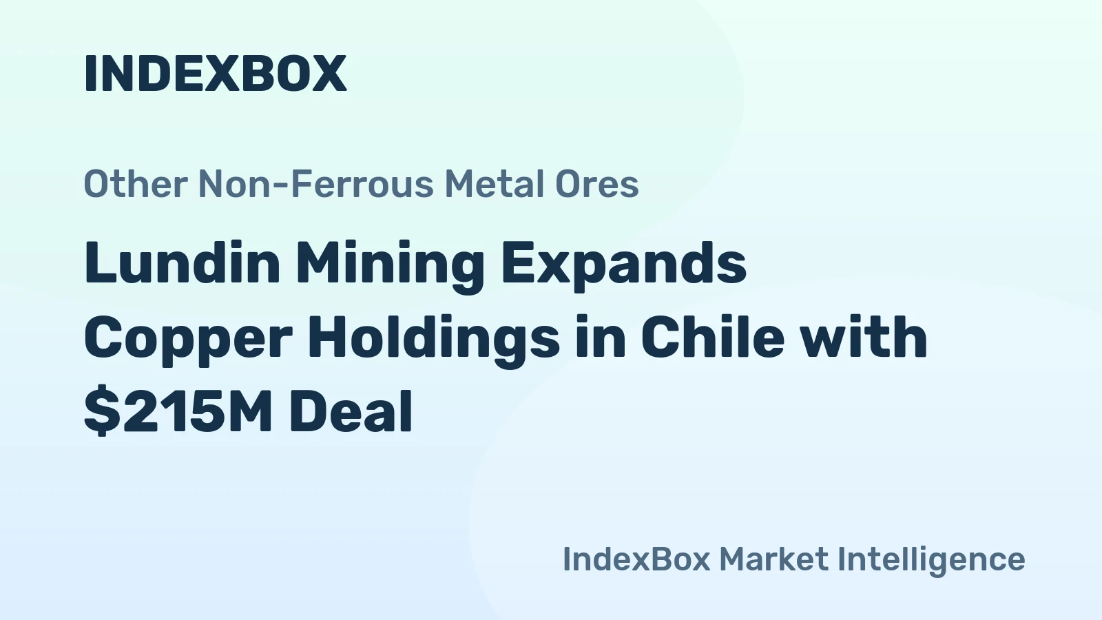 Lundin Mining Expands Copper Holdings in Chile with $215M Deal
