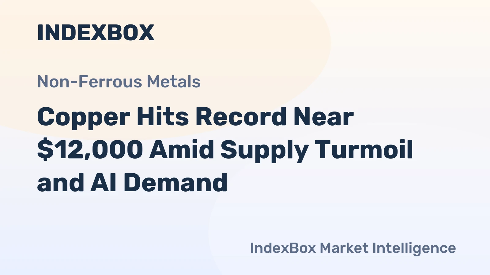 Copper Hits Record Near $12,000 Amid Supply Turmoil and AI Demand