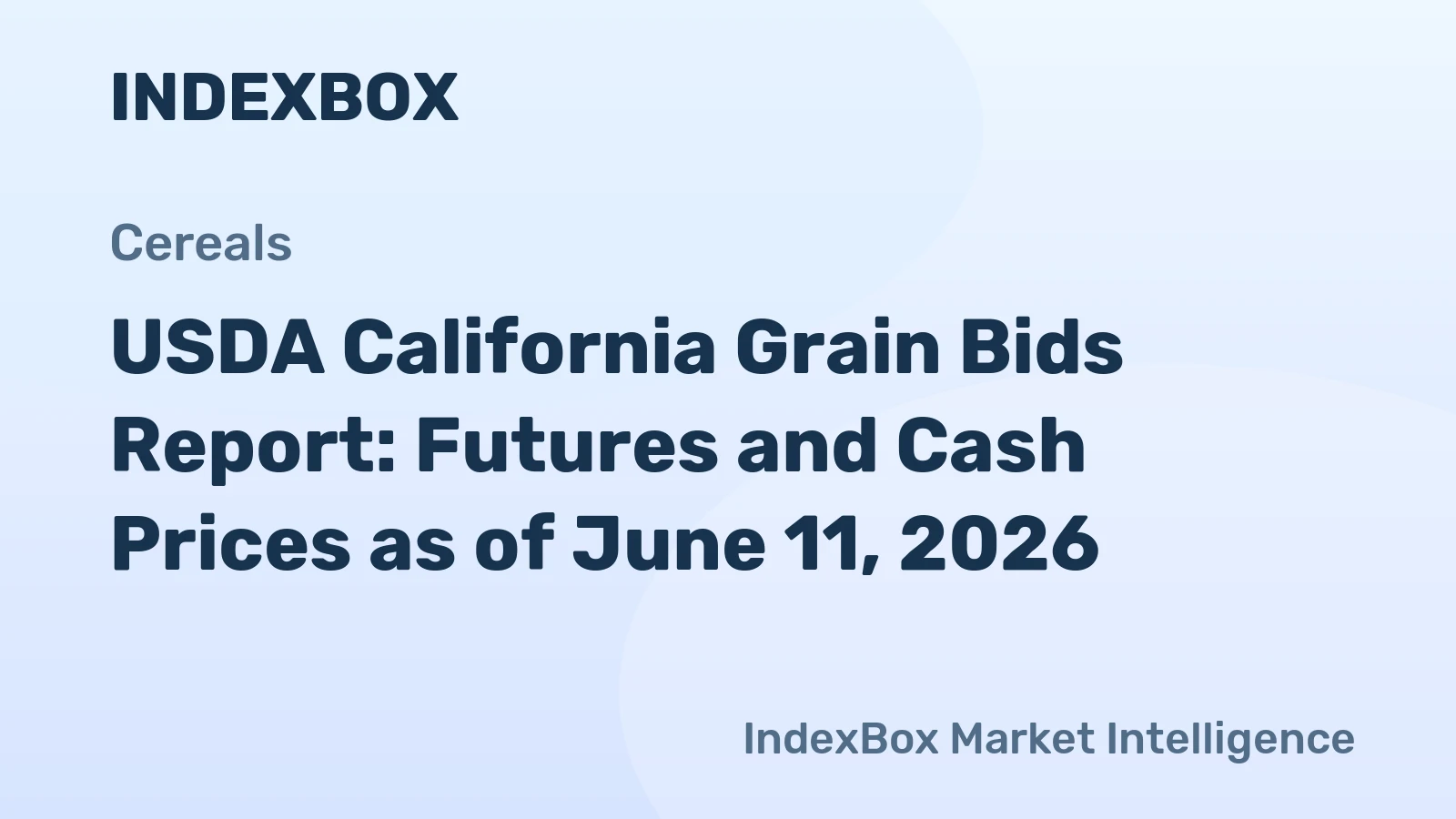 USDA California Grain Bids Report: Futures and Cash Prices as of June 11, 2026