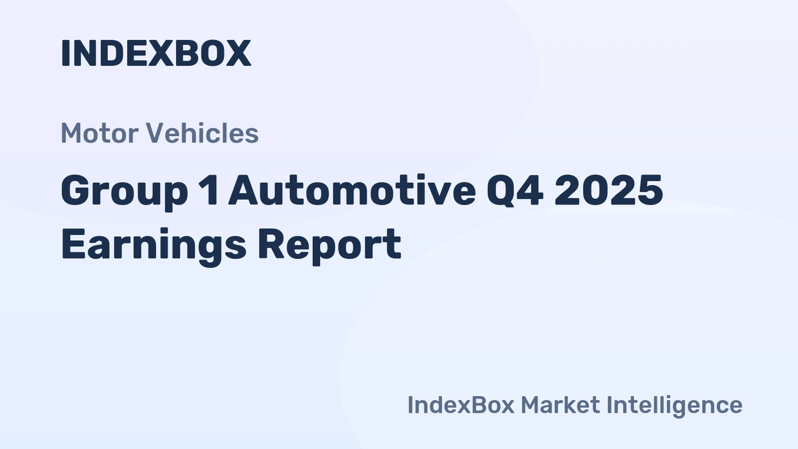 Group 1 Automotive Q4 2025 Earnings Report