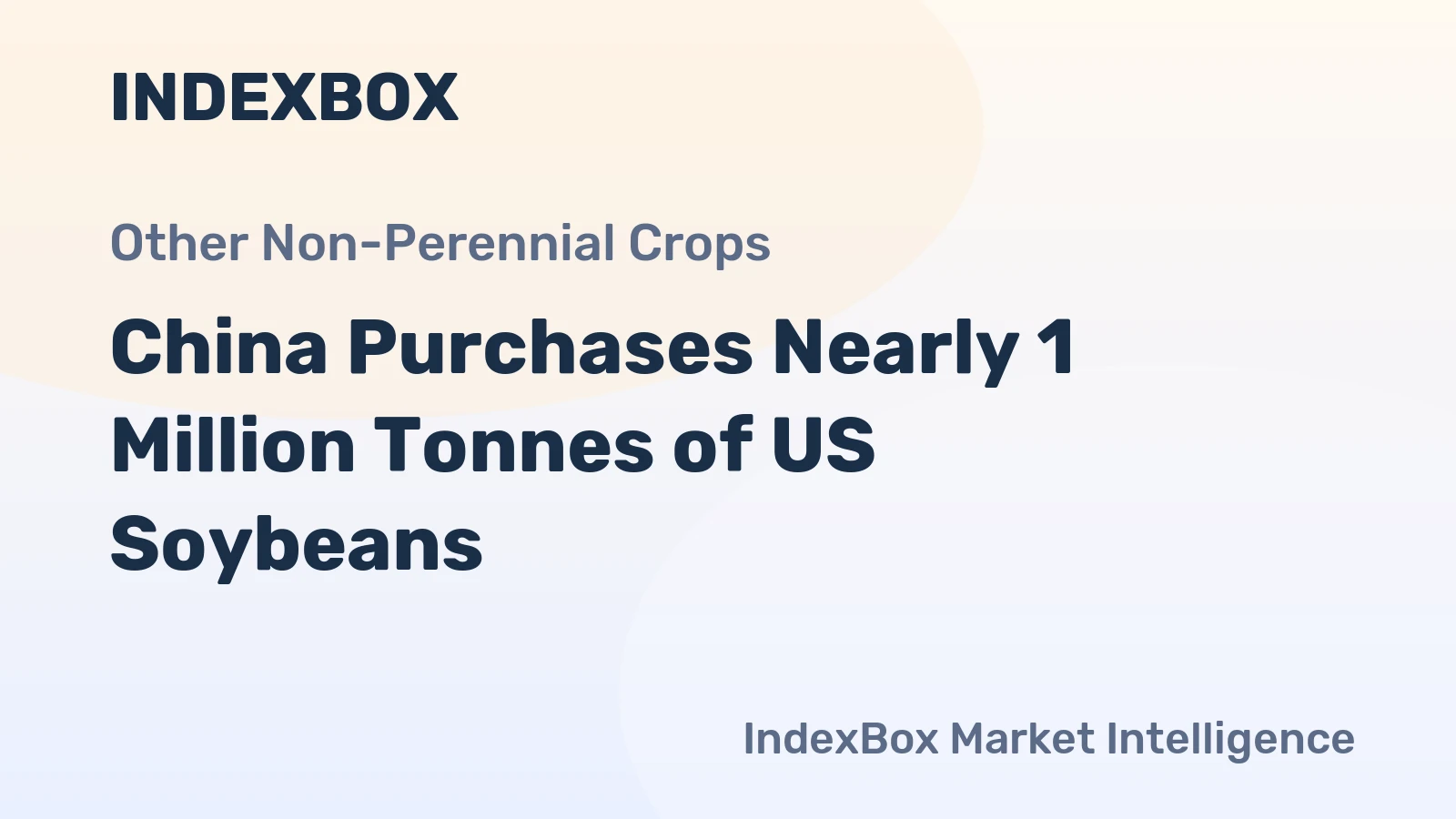 China Purchases Nearly 1 Million Tonnes of US Soybeans