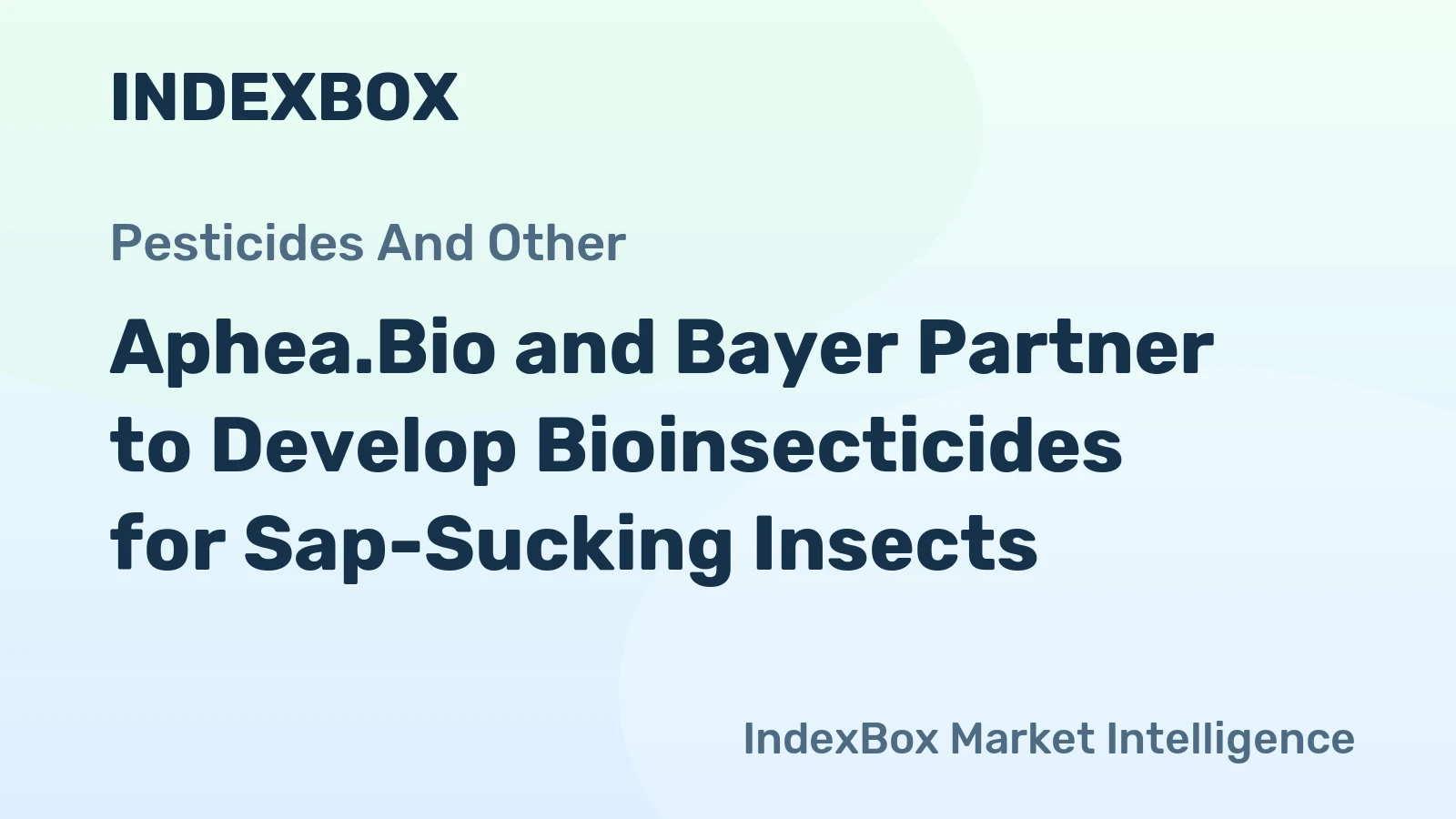 Aphea.Bio and Bayer Partner to Develop Bioinsecticides for Sap-Sucking Insects