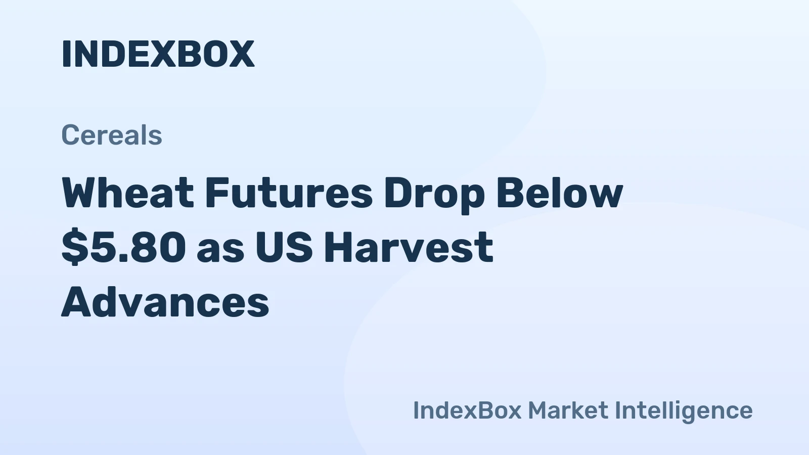 Wheat Futures Drop Below $5.80 as US Harvest Advances